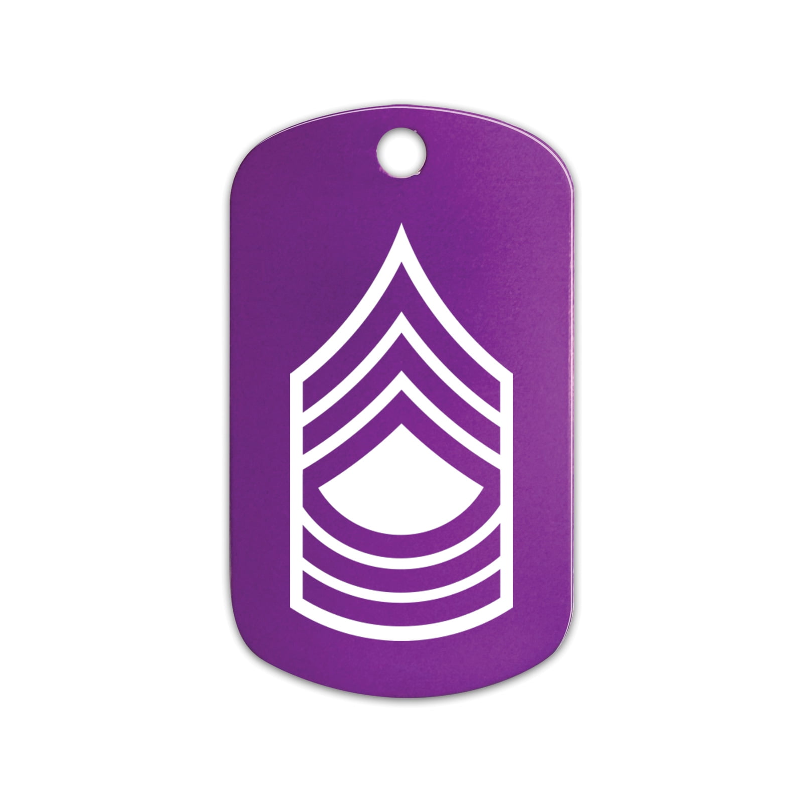 E-8 Master Sergeant Rank GI Dog Tag Aluminum Keychain msg or-8 e8 us ...