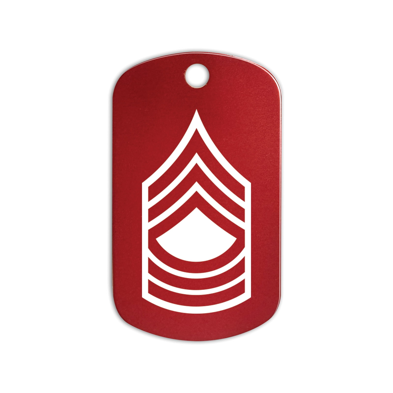 E-8 Master Sergeant Rank GI Dog Tag Aluminum Keychain msg or-8 e8 us ...