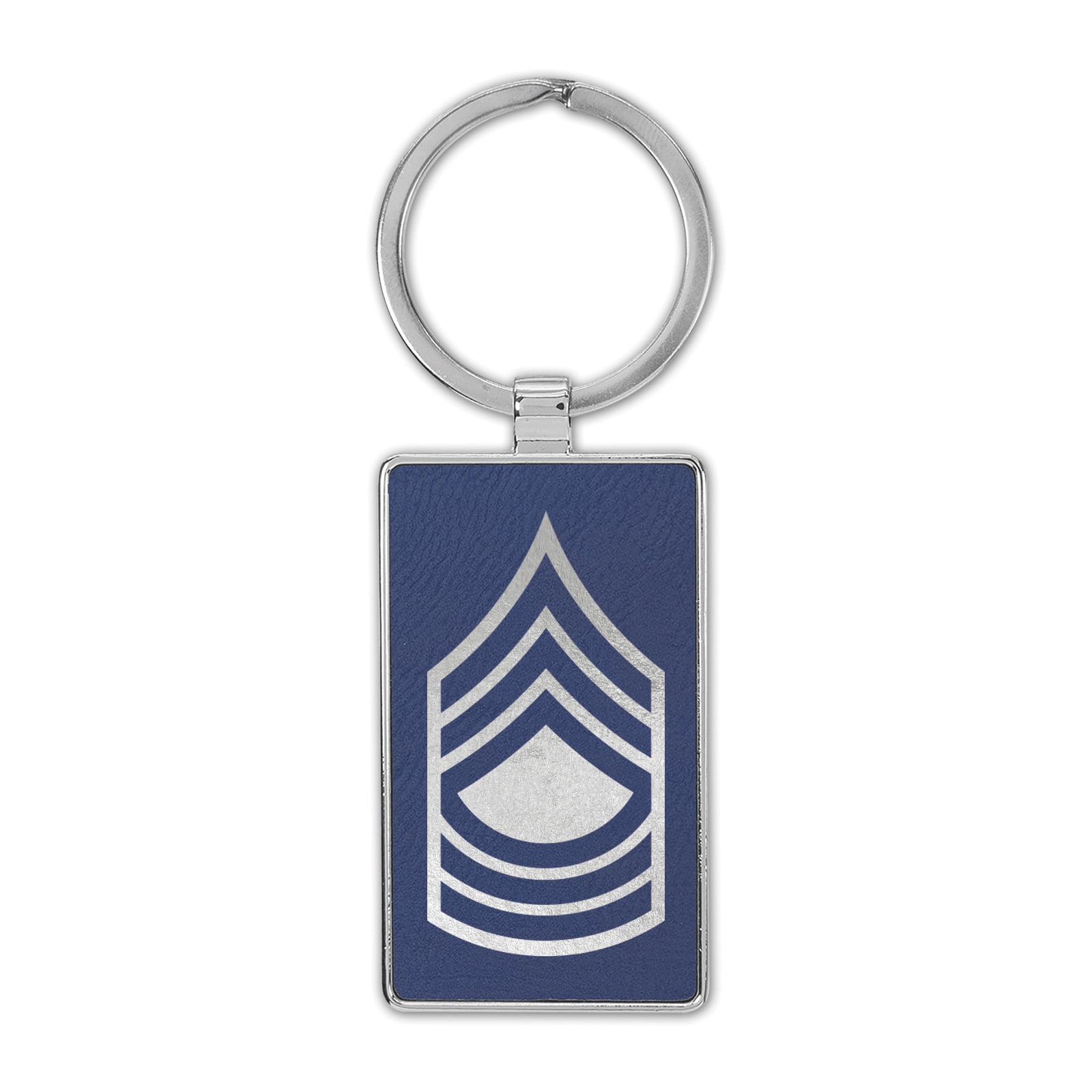 E-8 Master Sergeant Rank Premium Leatherette Keychain msg or-8 e8 us ...