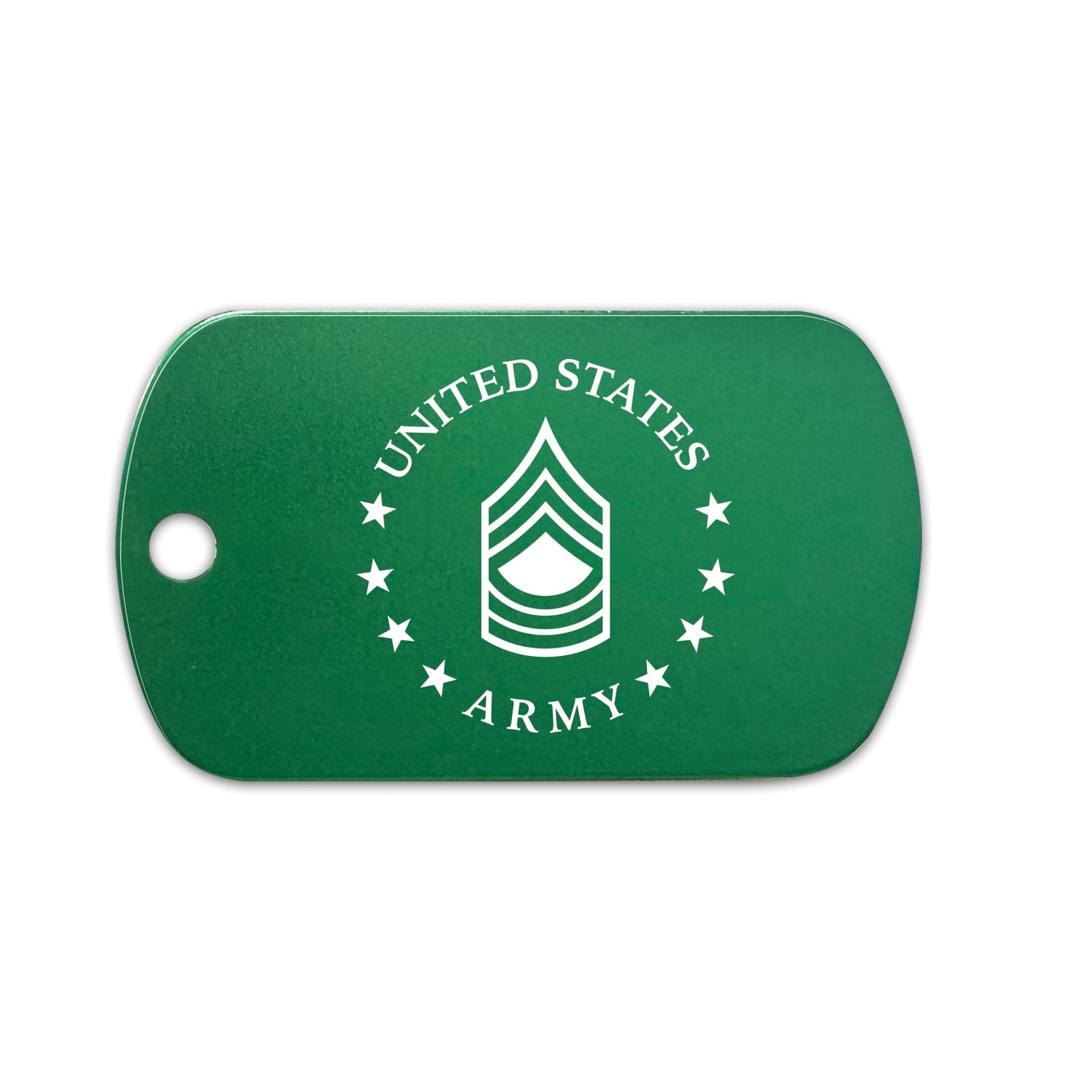 E-8 Master Sergeant US Army Rank GI Dog Tag Aluminum Keychain msg or-8 ...