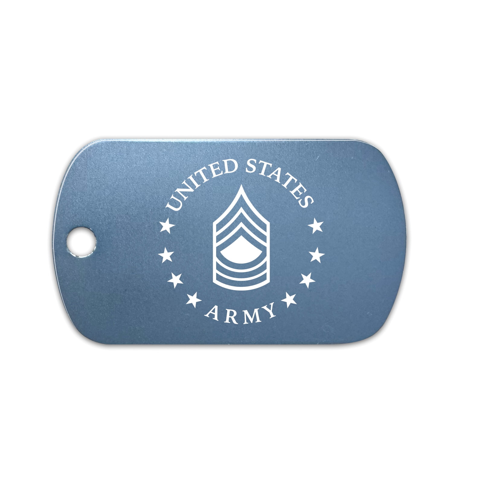 E-8 Master Sergeant US Army Rank GI Dog Tag Aluminum Keychain msg or-8 ...
