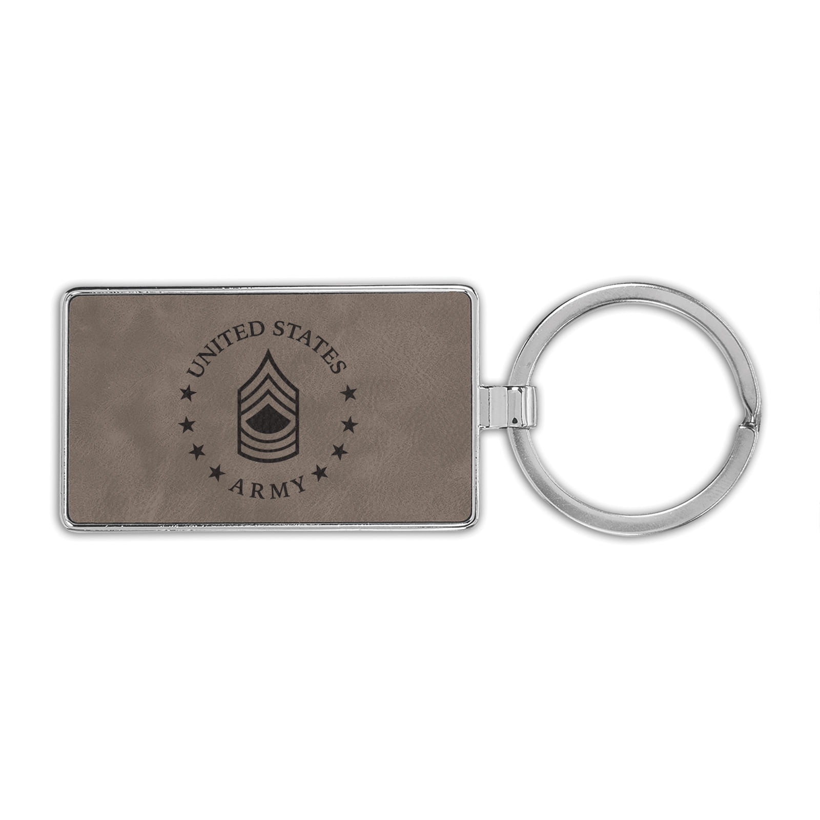 E-8 Master Sergeant US Army Rank Premium Leatherette Keychain msg or-8 ...