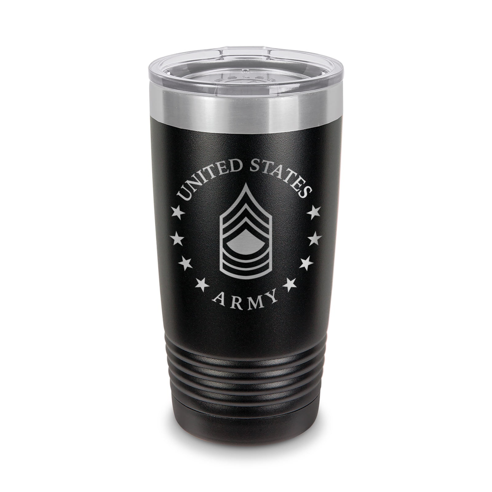 E-8 Master Sergeant US Army Rank Tumbler 20 oz - Laser Engraved w ...