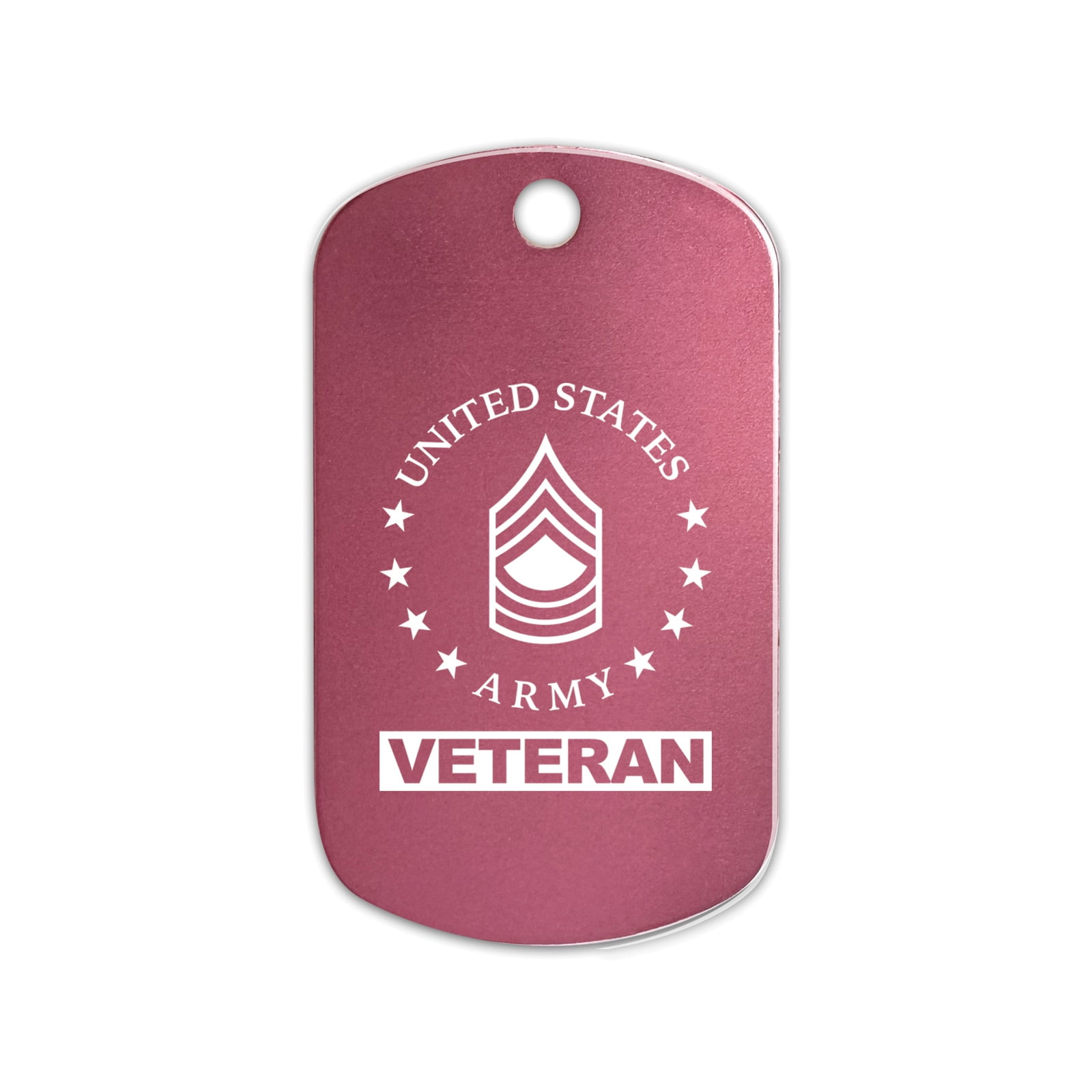 E-8 Master Sergeant Veteran US Army Rank GI Dog Tag Aluminum Keychain ...