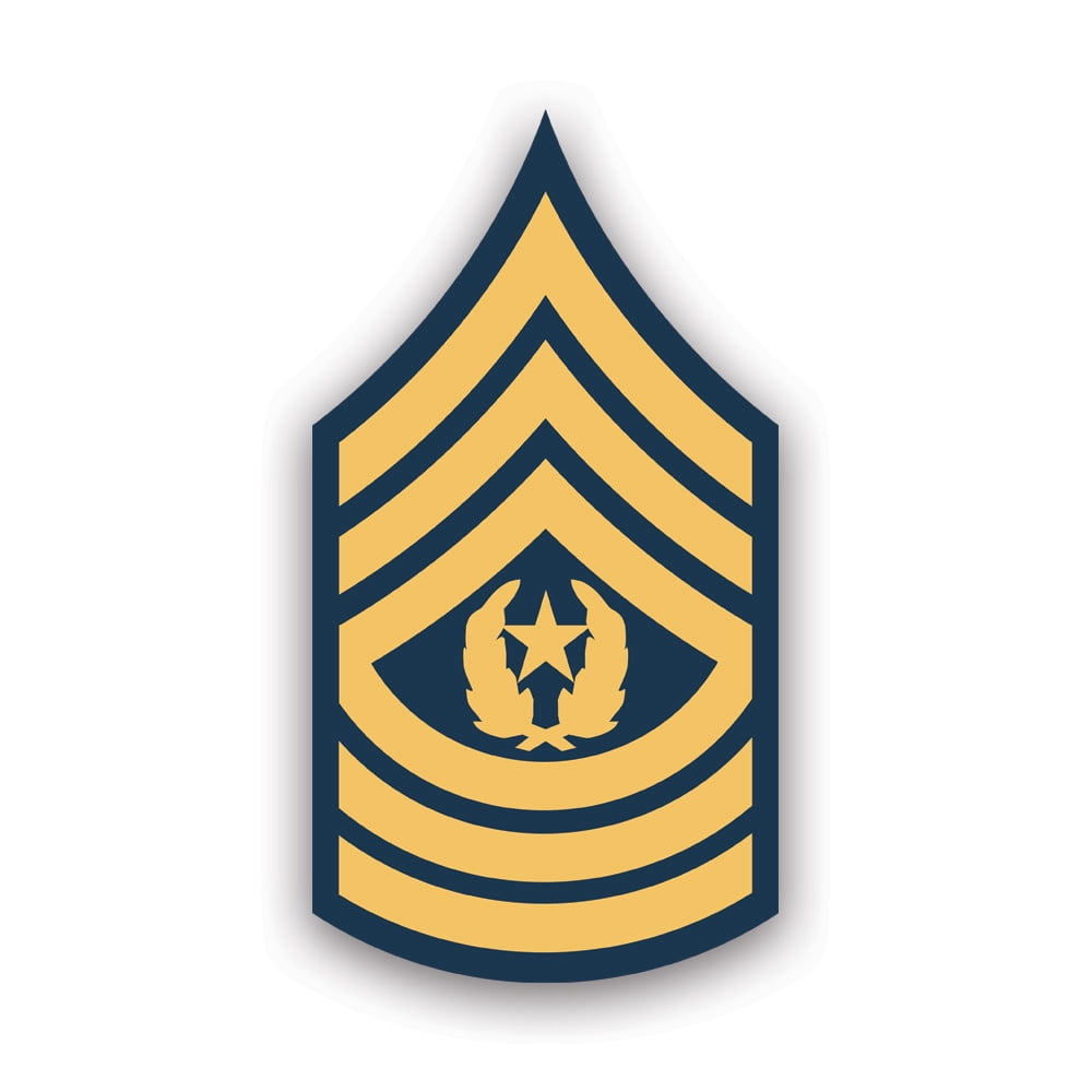 E-9 Command Sergeant Major Insignia Sticker Decal - Self Adhesive Vinyl ...