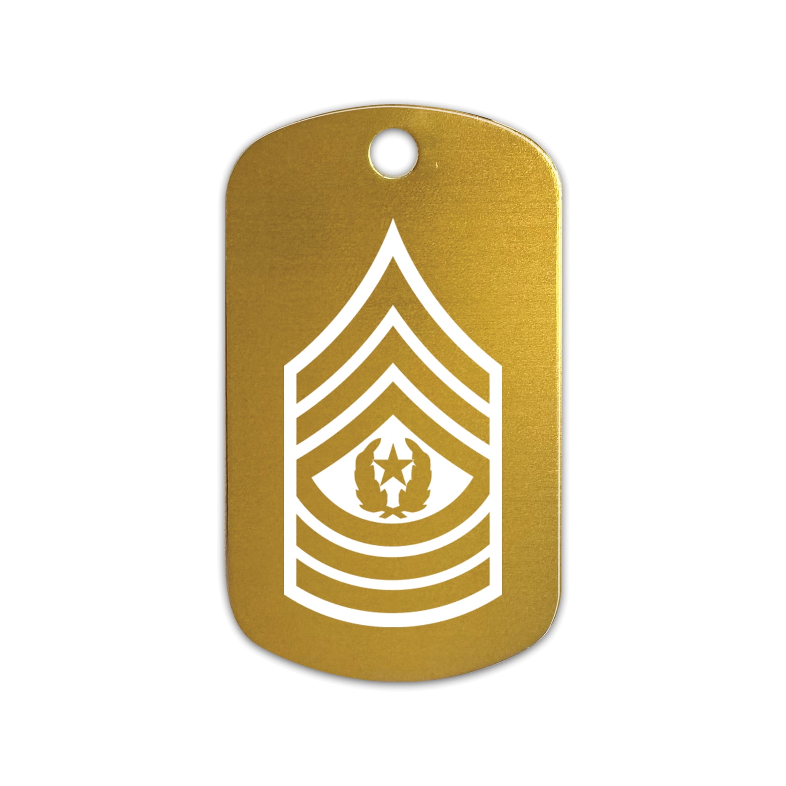 E-9 Command Sergeant Marjor Rank GI Dog Tag Aluminum Keychain csm or-9 ...