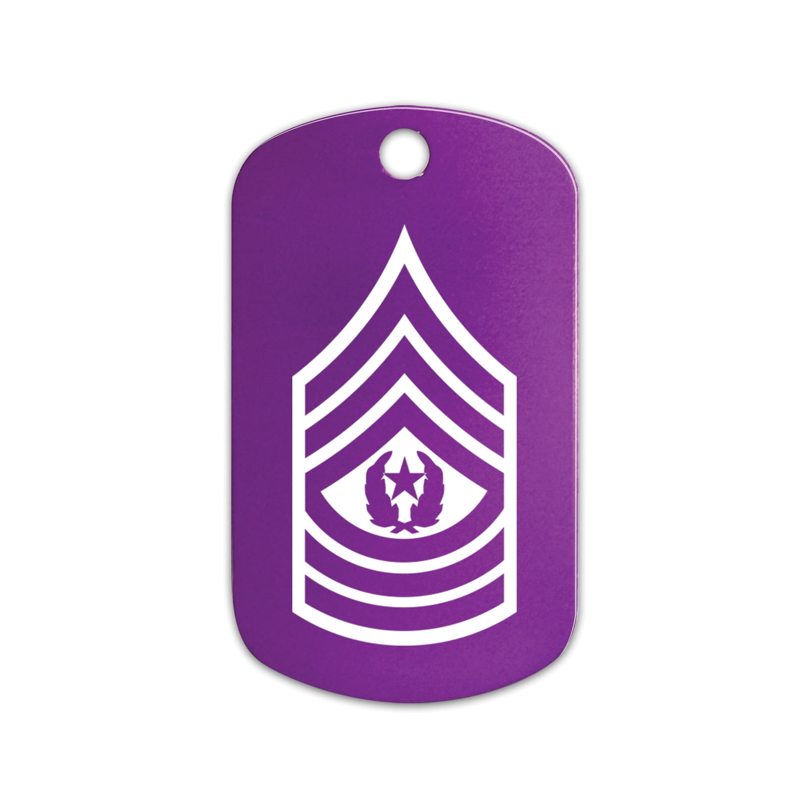 E-9 Command Sergeant Marjor Rank GI Dog Tag Aluminum Keychain csm or-9 ...