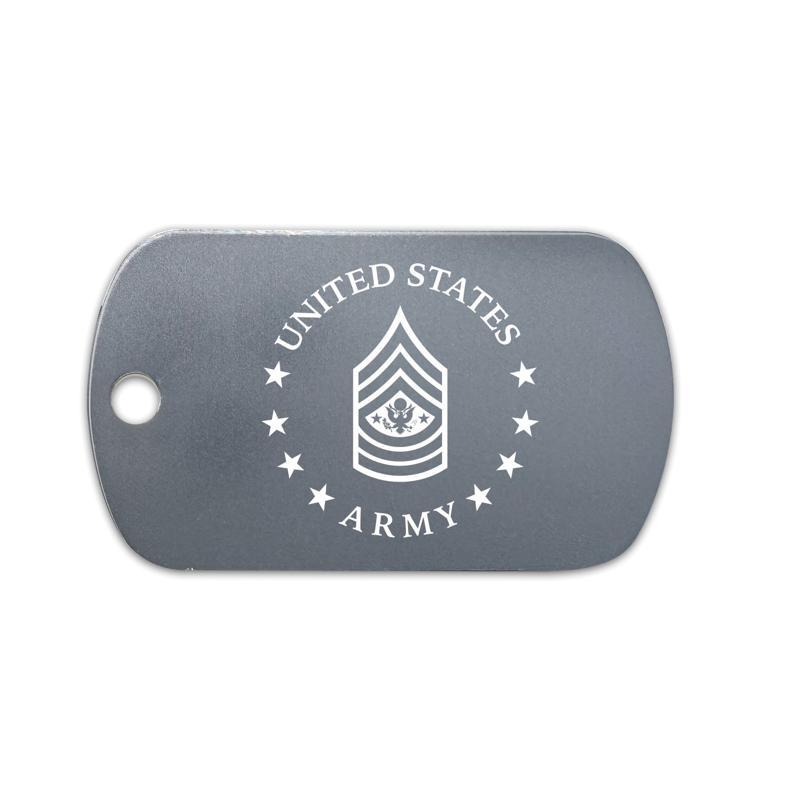 E-9 Command Sergeant Marjor US Army Rank GI Dog Tag Aluminum Keychain ...