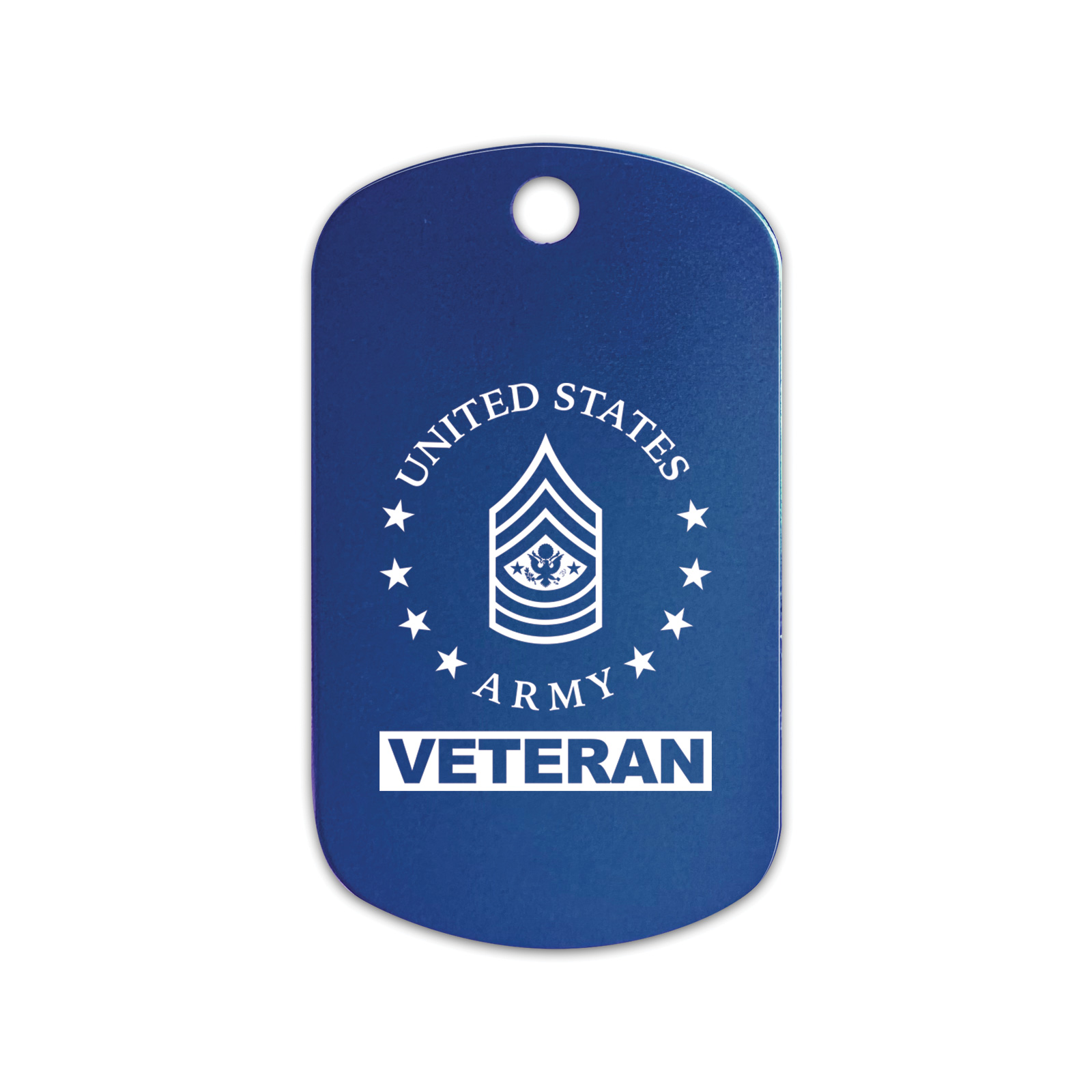 E-9 Command Sergeant Marjor Veteran US Army Rank GI Dog Tag Aluminum ...