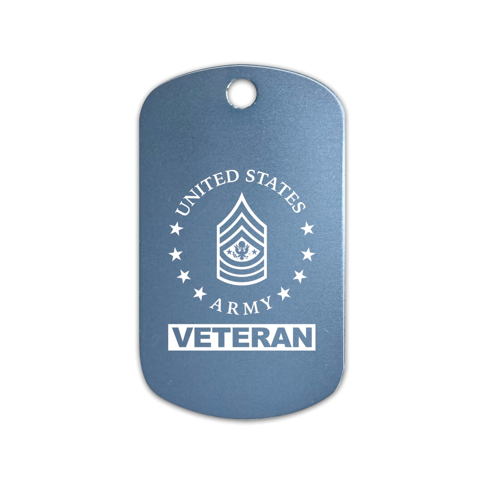 E-9 Command Sergeant Marjor Veteran US Army Rank GI Dog Tag Aluminum ...