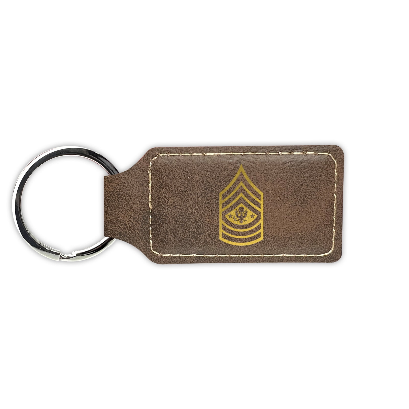 E-9 Sergeant Major of the Army Rank Keychain Leatherette Rectangle ...