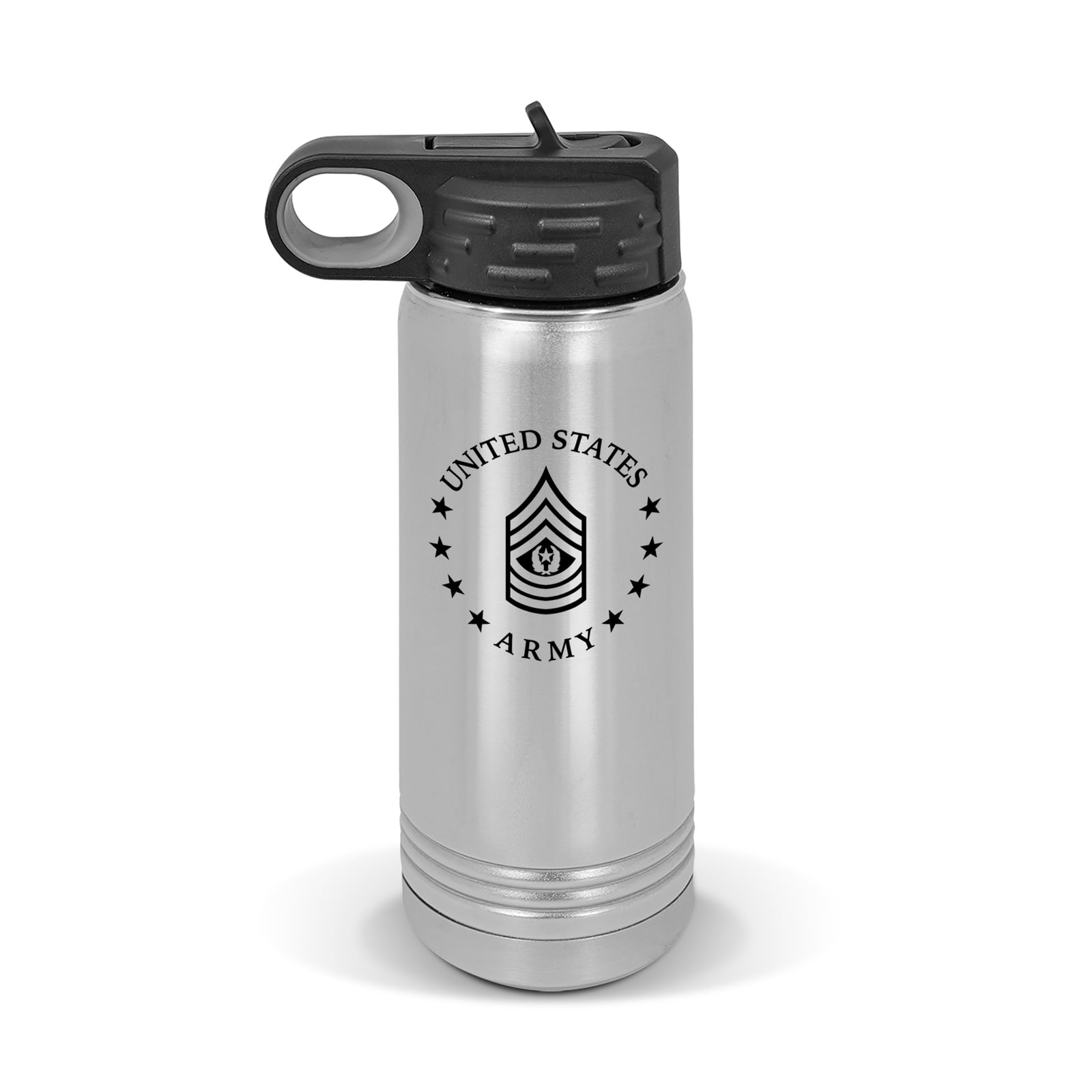 E-9 Sergeant Major of the Army US Army Rank Water Bottle 20 oz - Laser ...