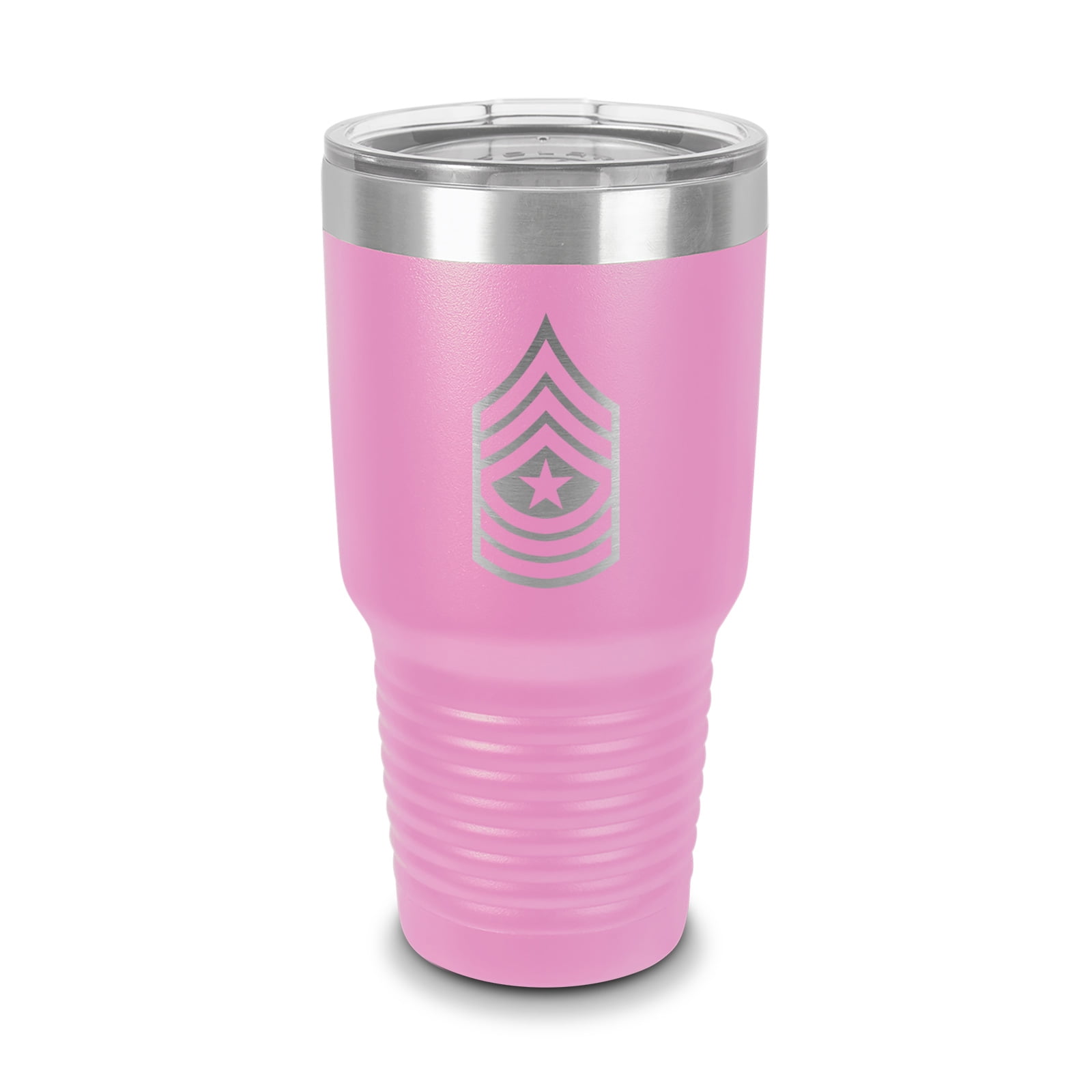 E-9 Sergeant Major Rank Tumbler 30 oz - Laser Engraved w/ Clear Lid ...