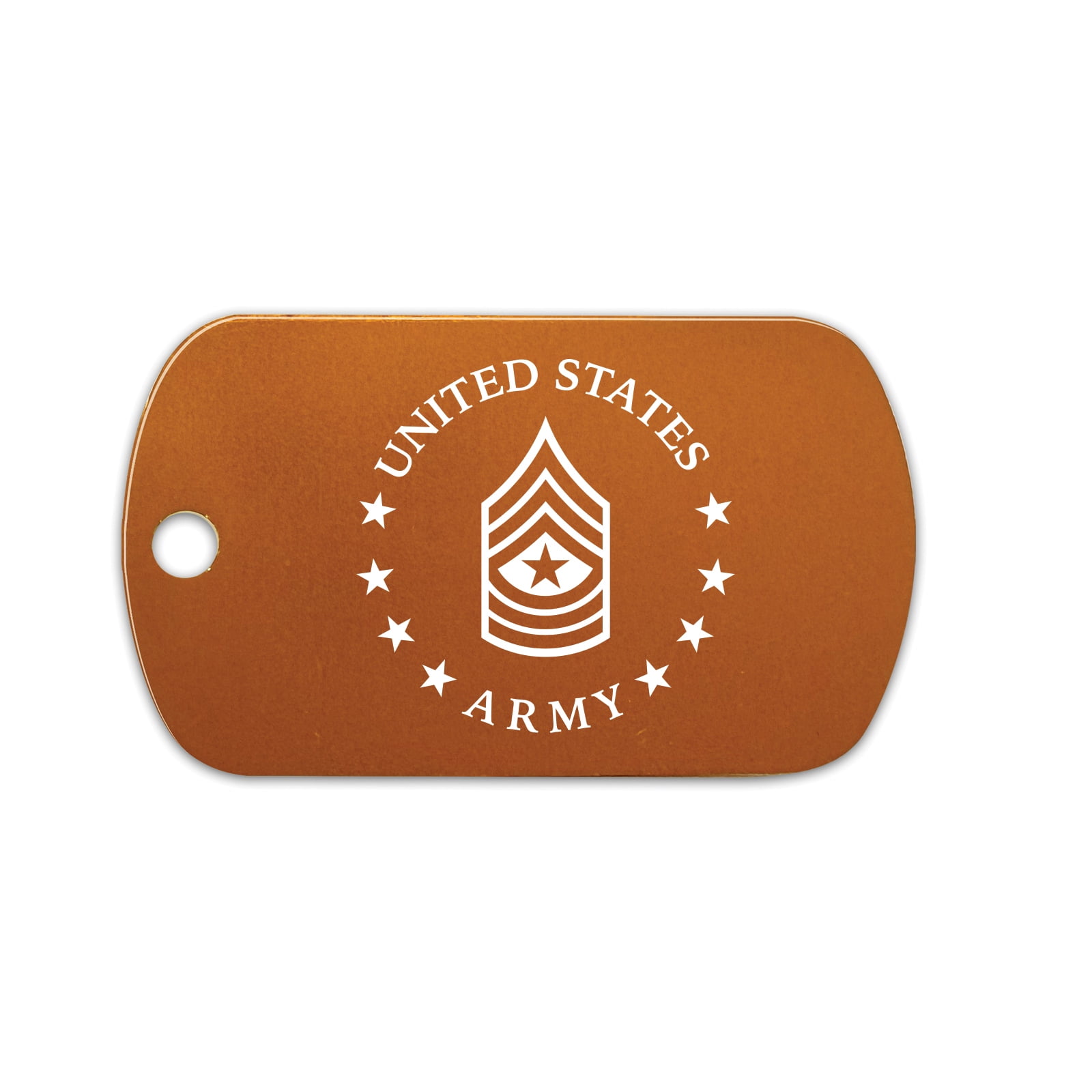E-9 Sergeant Major US Army Rank GI Dog Tag Aluminum Keychain sgm or-9 ...