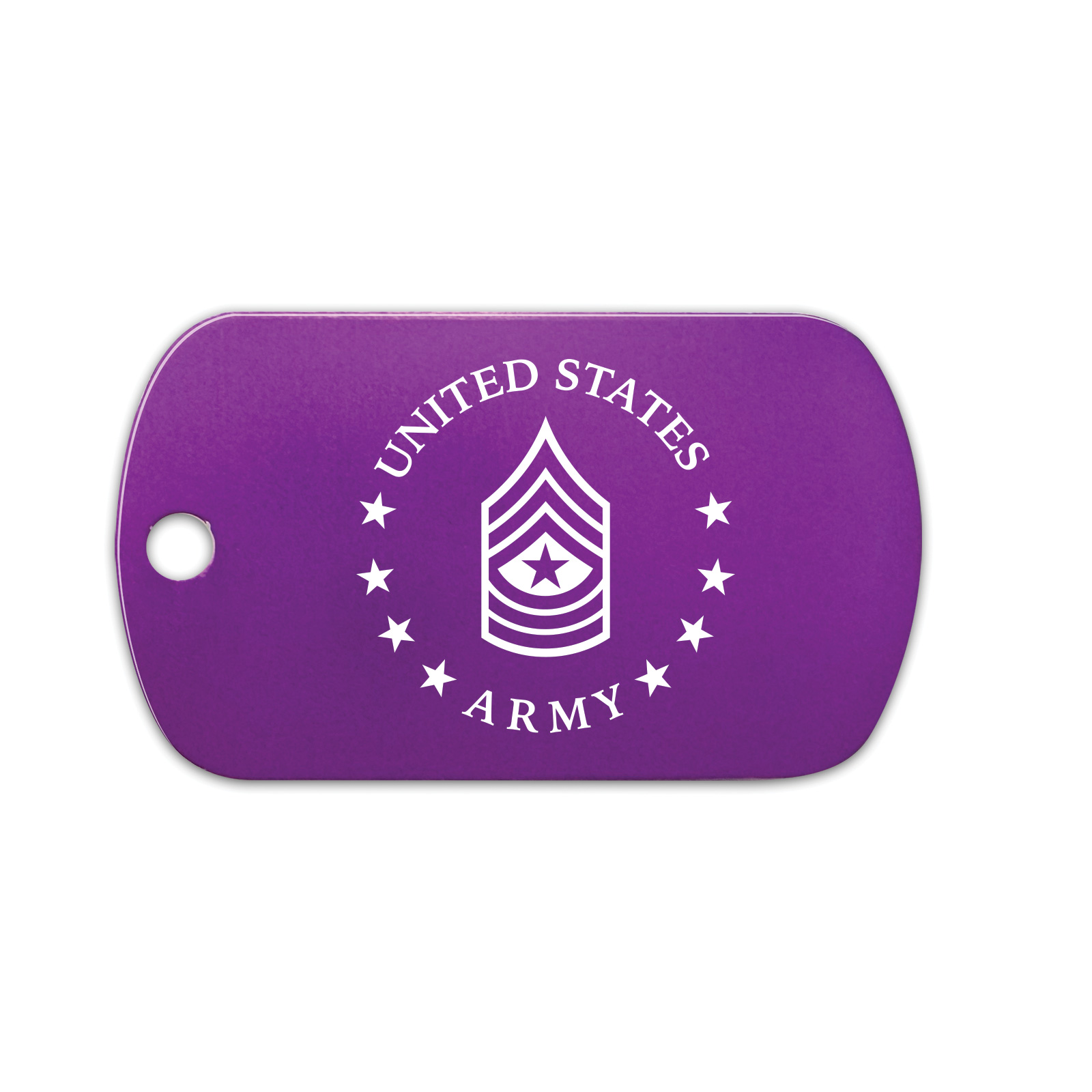 E-9 Sergeant Major US Army Rank GI Dog Tag Aluminum Keychain sgm or-9 ...