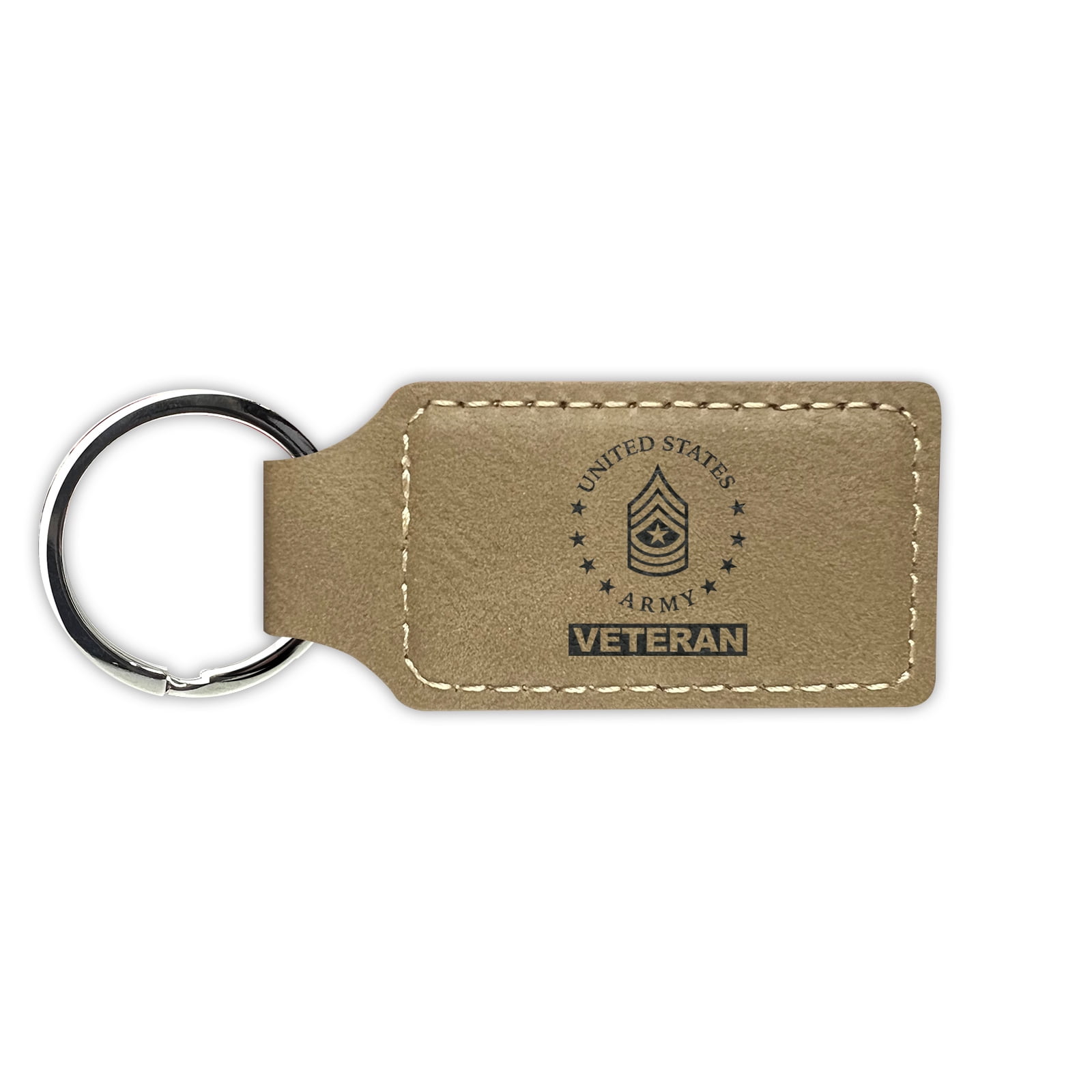 E-9 Sergeant Major Veteran US Army Rank Keychain Leatherette Rectangle ...