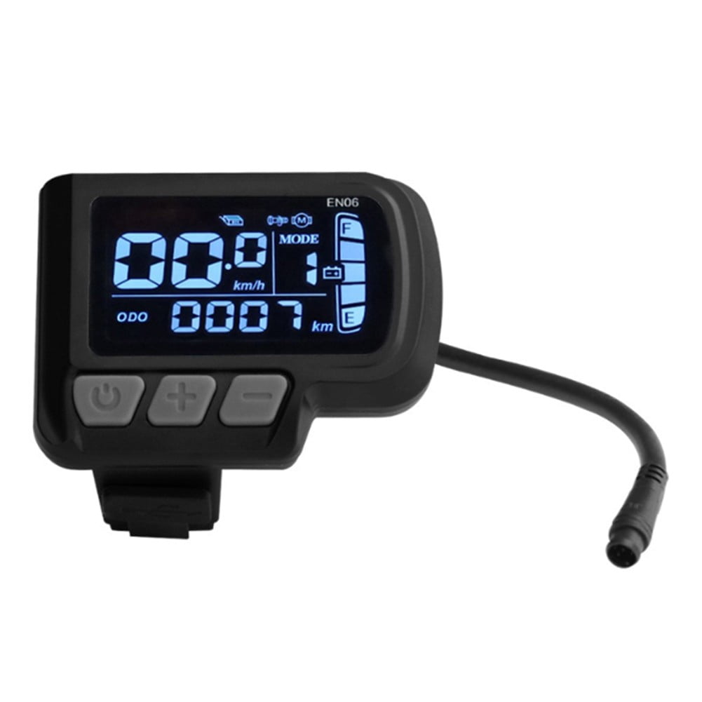 E-Bike Display 24V 36V 48V LCD Display with 6 Pins Waterproof Interface ...