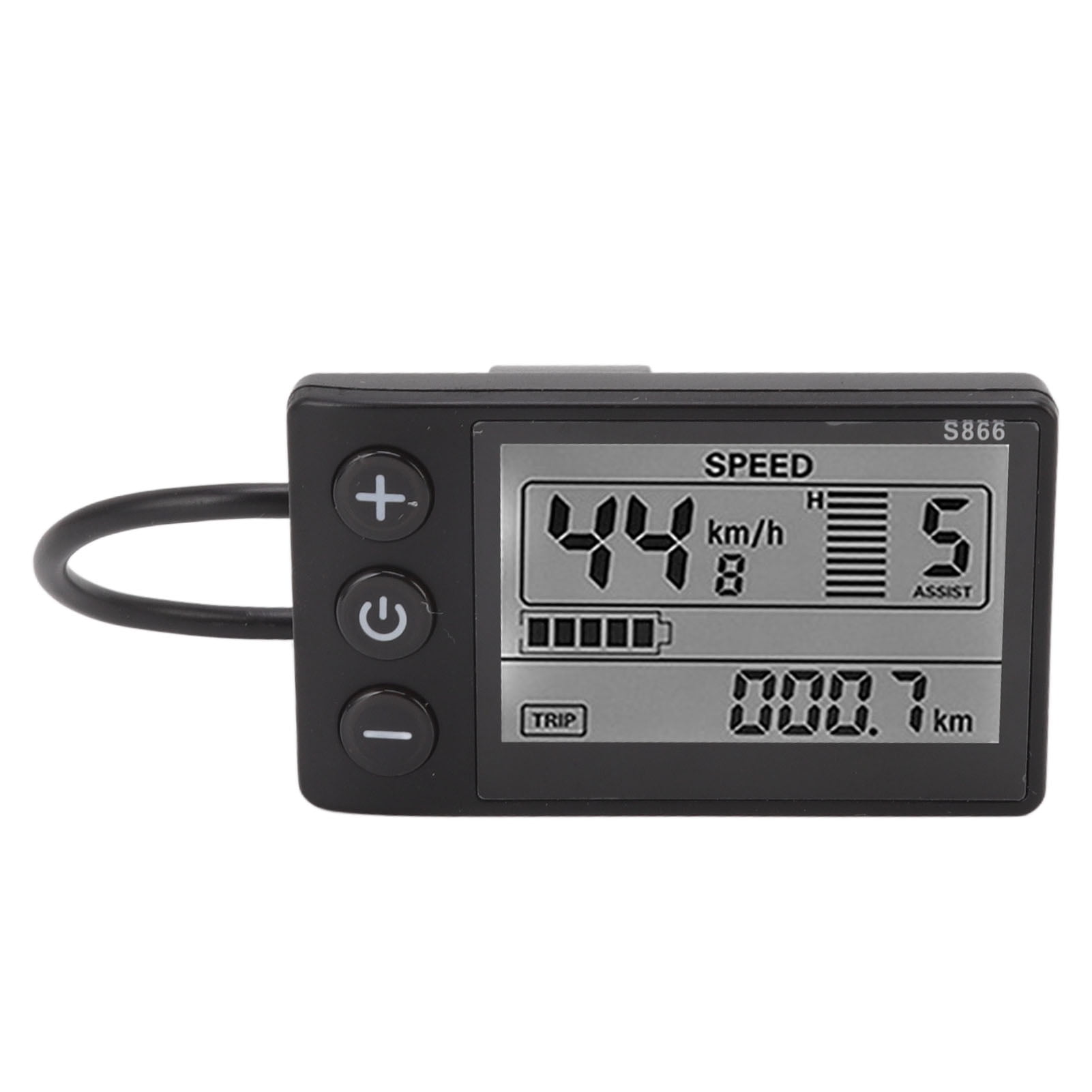 E-Bike Display Meter, Day and Night Backlight LCD Screen for 24V 36V ...