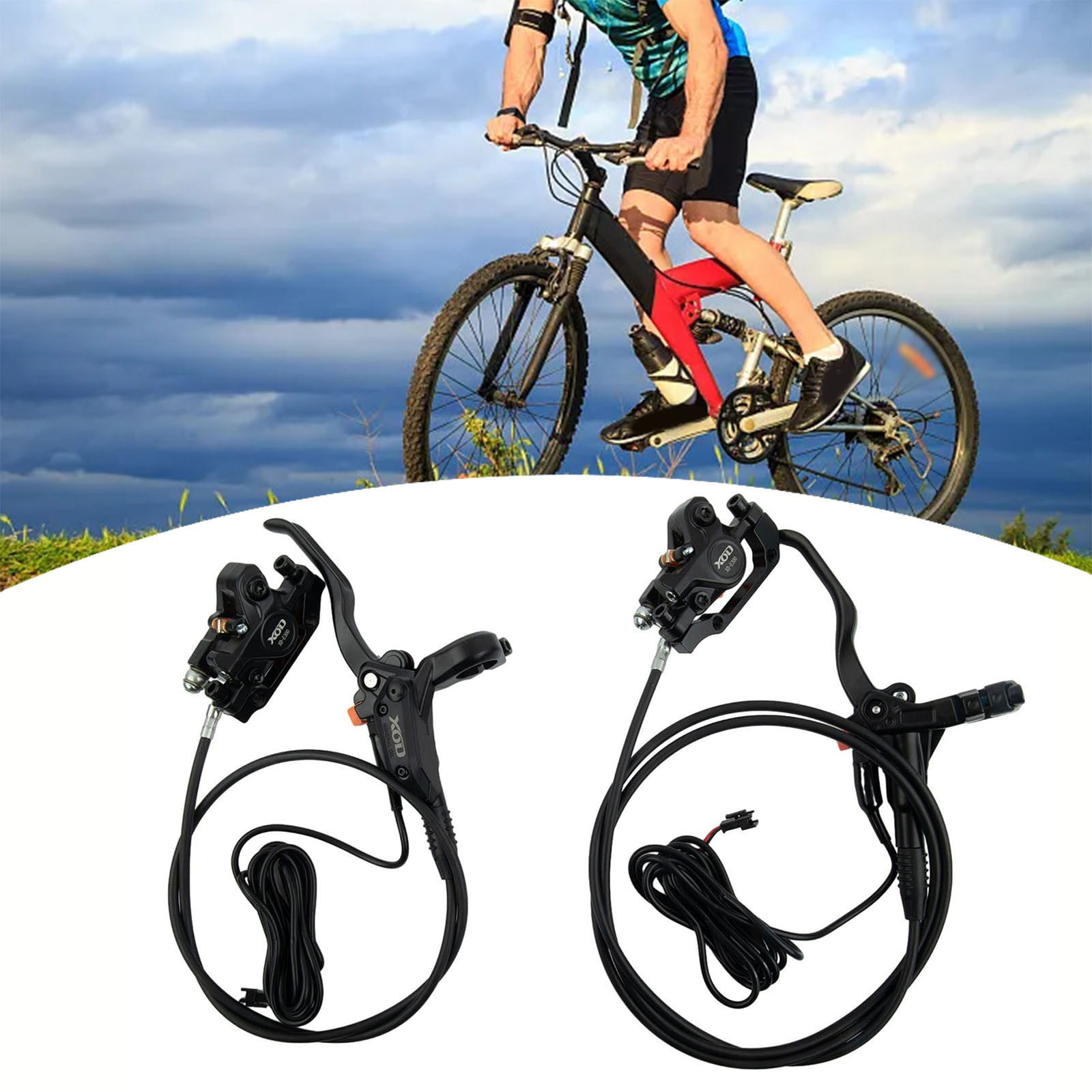 E-Bike Mtb Bikes Hydraulic Disc Brake Set Electric Power Control Shifter Front+Rear - Walmart.com