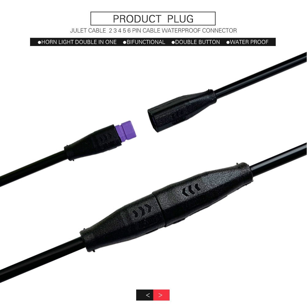 E-Bike Shaped Signal Connector 2/3/4/5/6 Pin Cable Waterproof Julet ...