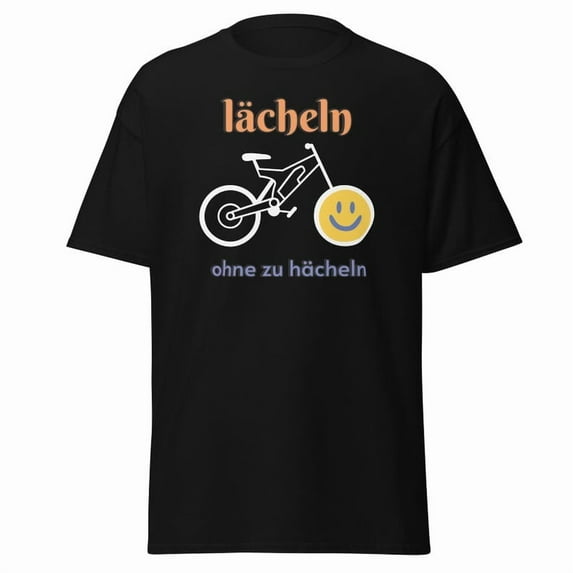 E-Bike T-Shirt “Smile without cackling” – Funny gift for e-bike riders, bike lovers and e ...