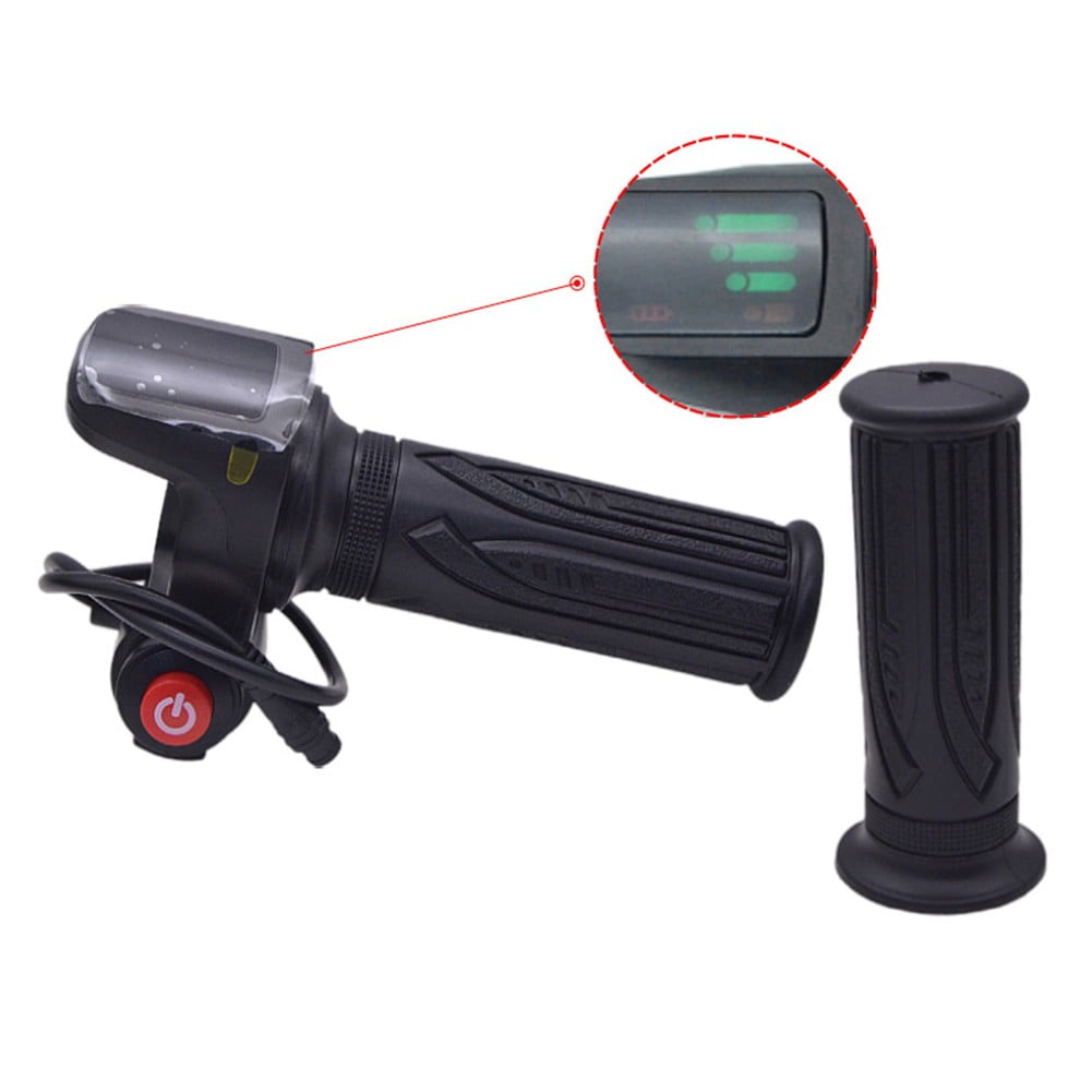 E-Bike Throttle Grip Electric Scooter Throttle Grips Keys Buttom Start 1Pair X Handlebar with ...