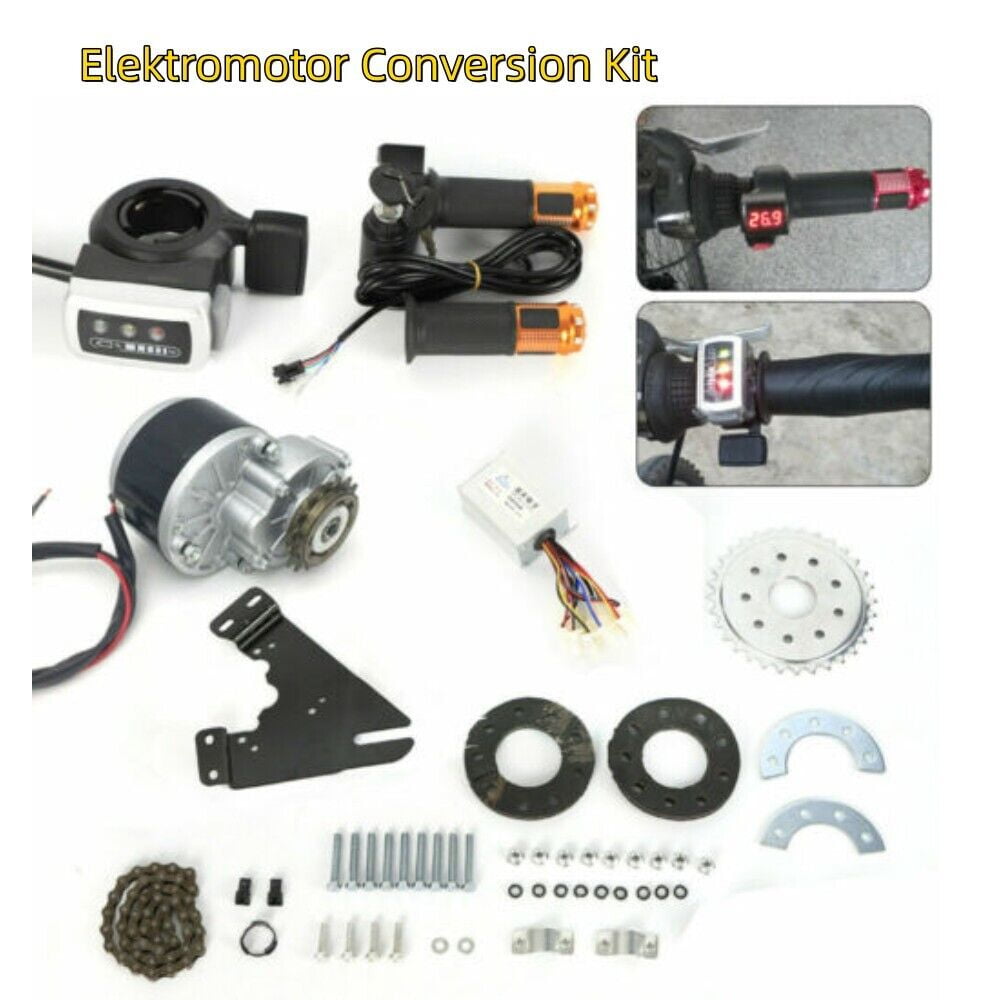 E-Bike Thumb Kit Left Side Drive Motor Mountain Bike Conversion Custom 350W 24V - Walmart.com