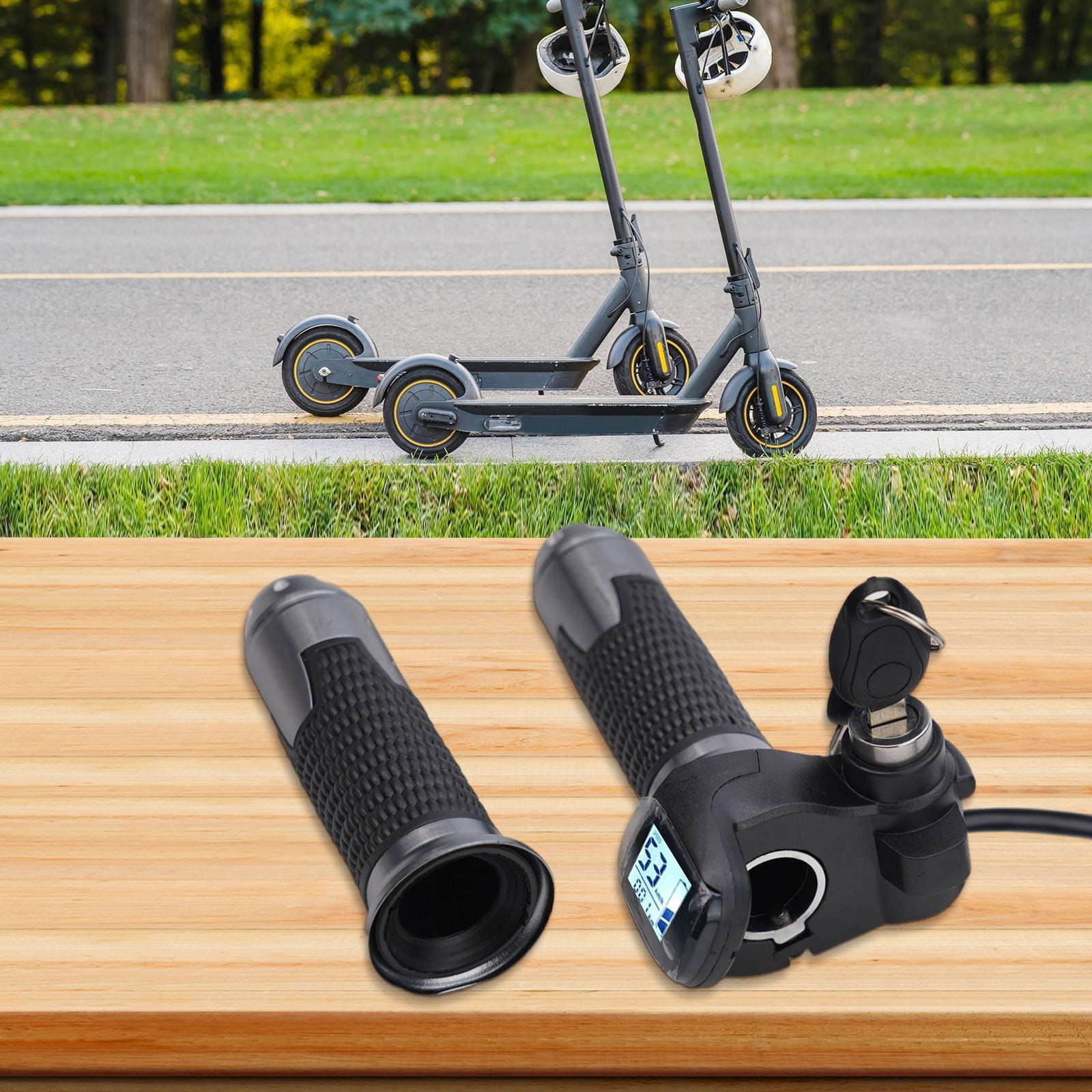 E-Bike TwistThrottle 36-72V Electric Scooter Bicycle Grip Handlebar LED ...