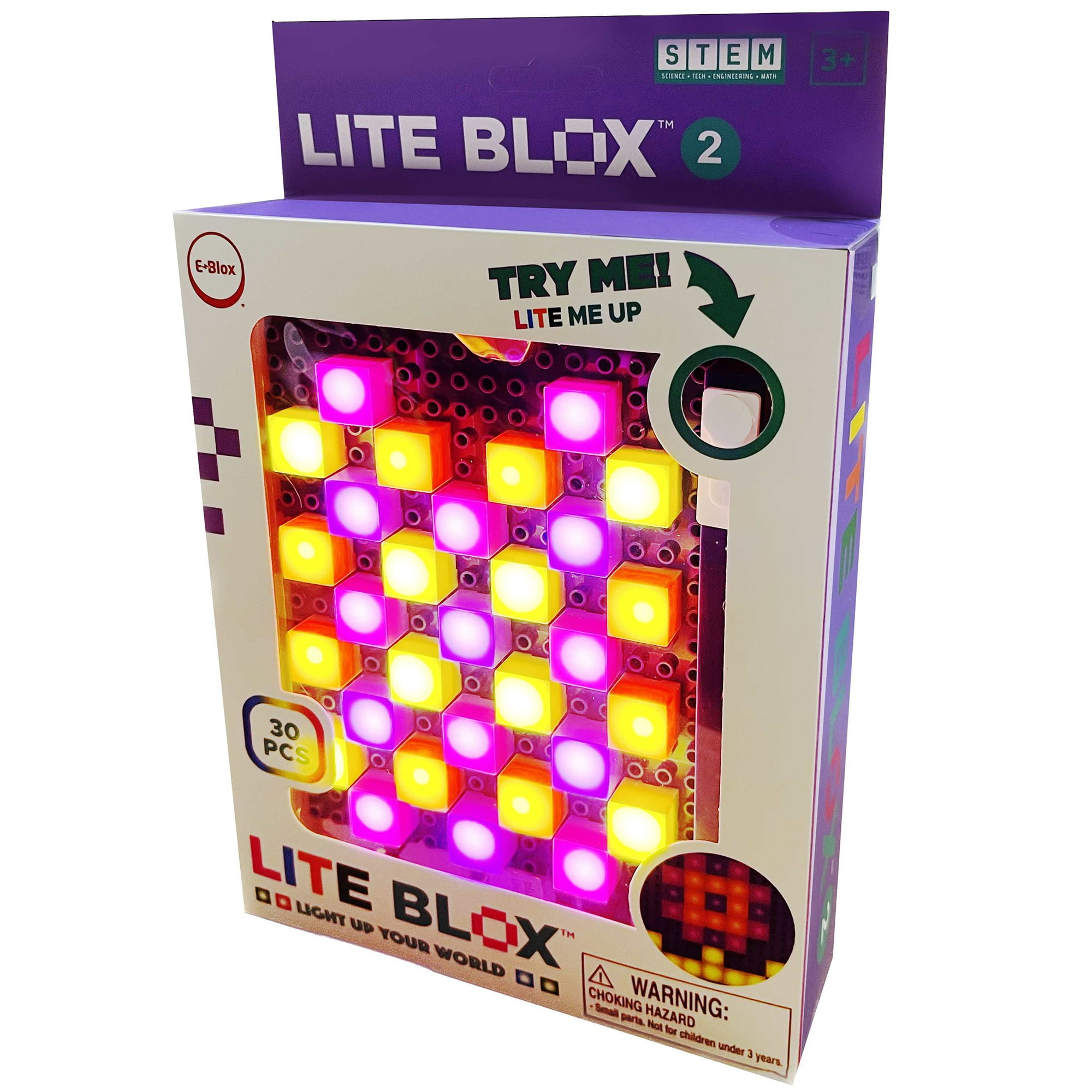 E-Blox: Lite Blox 2: BYO Light Mosaics - 30pcs, Colorful LED Toy ...