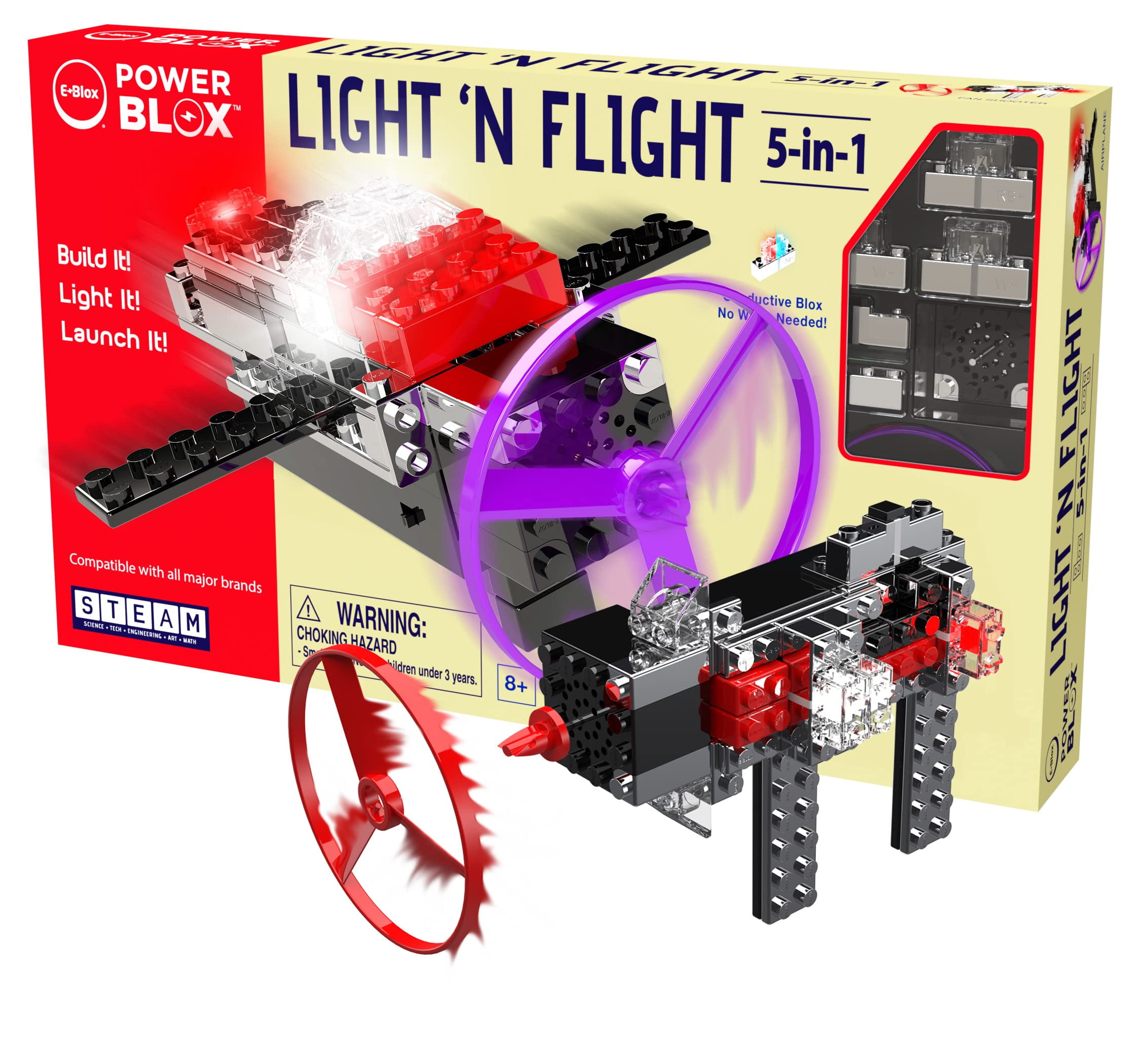 E-Blox Power Blox Light MMF7 N' Flight 5-in-1 STEM LED Light Up ...