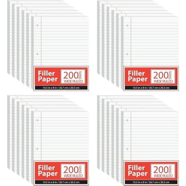 Oxford School Supplies, 5 Packs Lined Filler Paper, 8 x 10-1/2 Inch ...