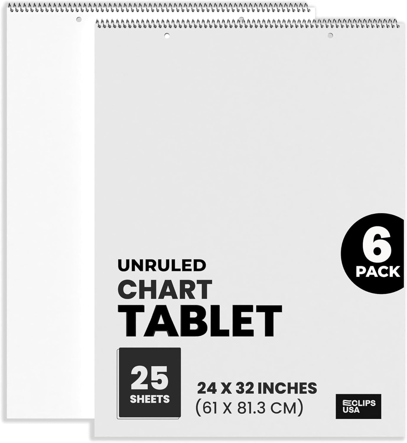 E-Clips USA 25-Sheet Unruled Writing Pad, Flip Chart, & Anchor Chart ...