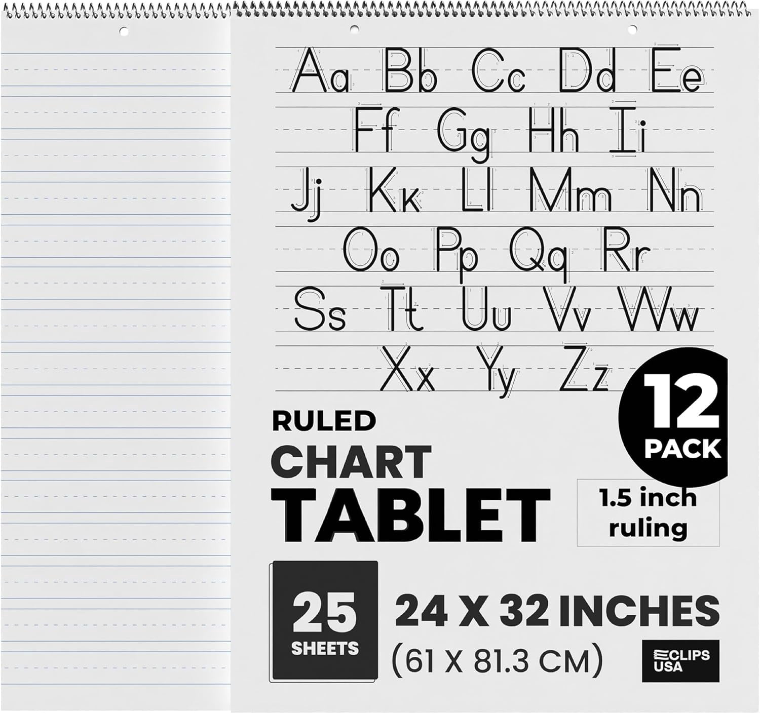 E-CLIPS USA Chart Paper For Teachers Chart Tablet Lined Chart Paper For ...