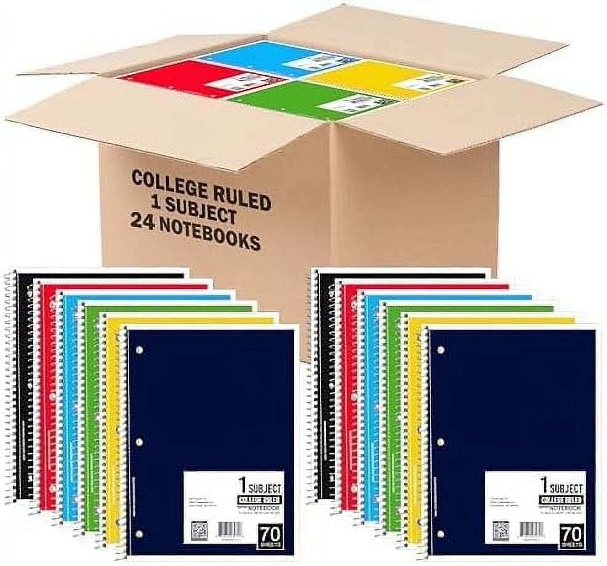 E-CLIPS USA College Ruled Single Subject Spiral Notebook, 56 GSM, 70 ...