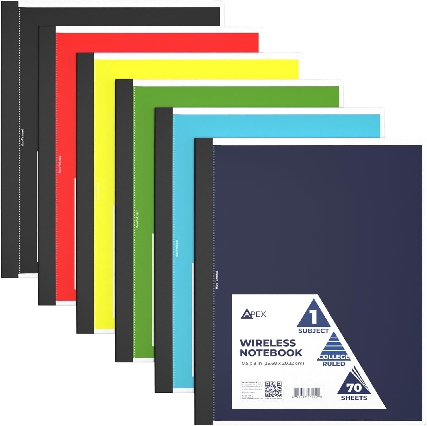 E-Clips USA Non-Spiral College Ruled Journal Campus Notebooks with ...