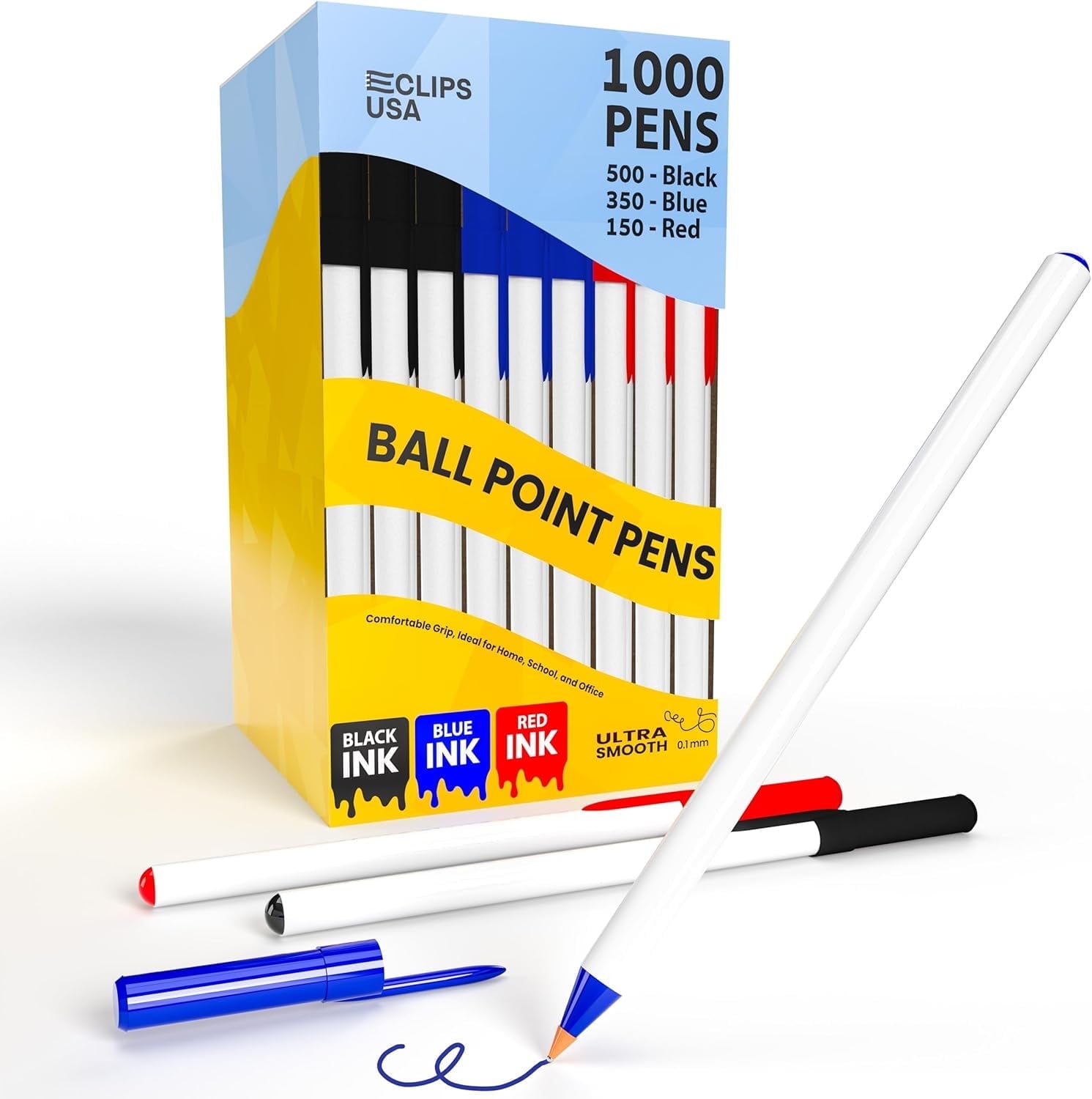 E-Clips USA Ballpoint Pen, Multicolor Medium-Point Writing Pens for ...