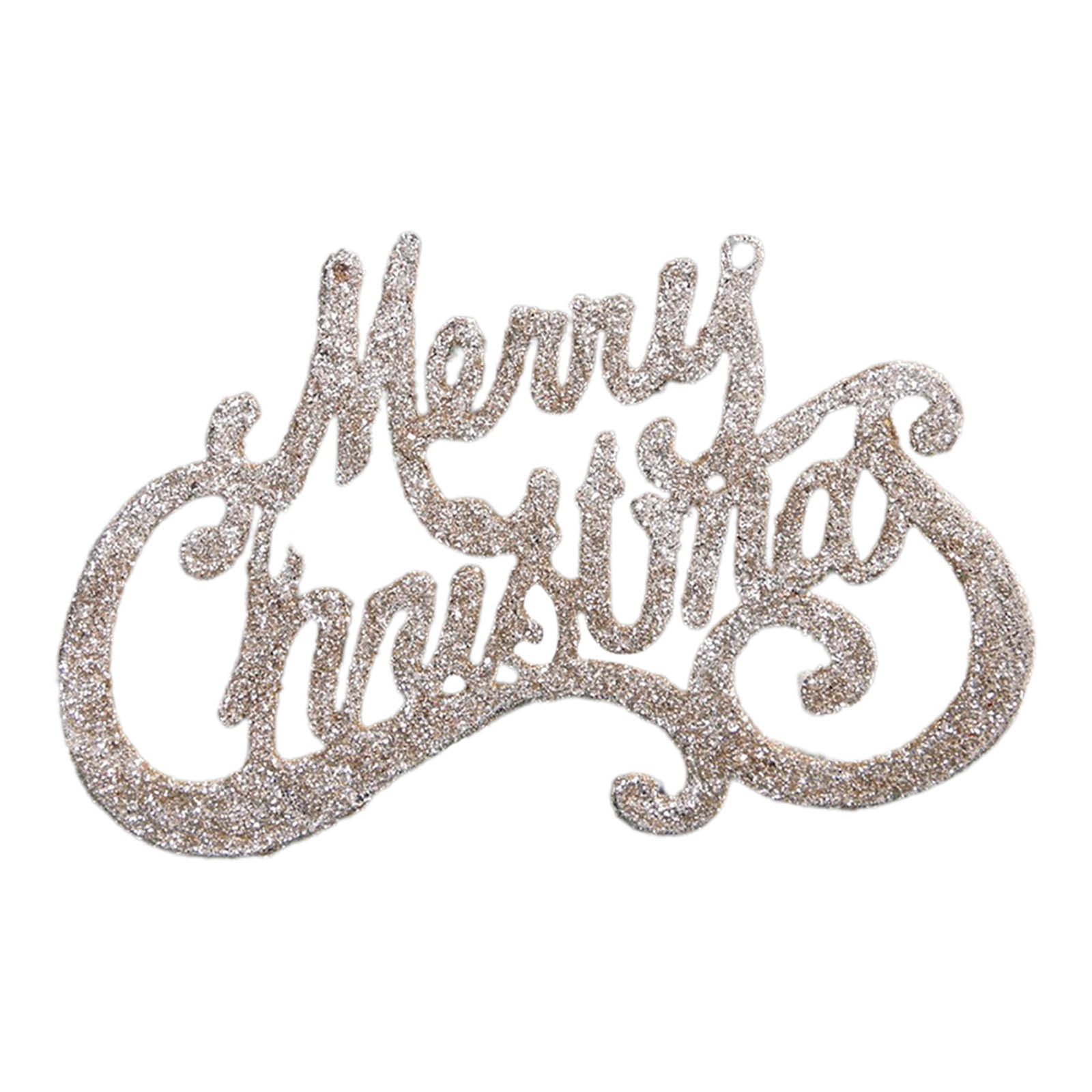 E Christmas Tree Hanging Ornament Shiny Merry Letter Card For ...