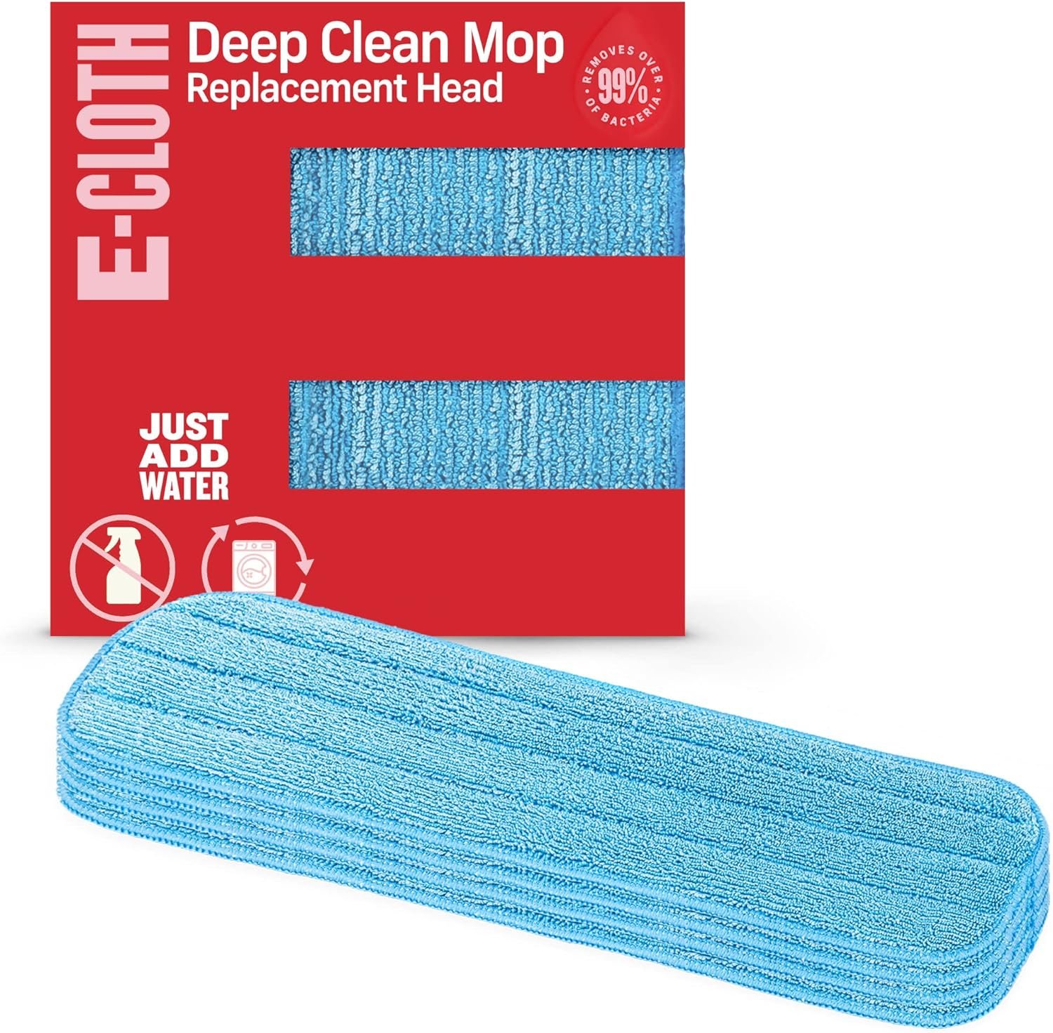 E-Cloth 4-Pack Deep Clean Mop Head, Microfiber Mop Replacement Head ...