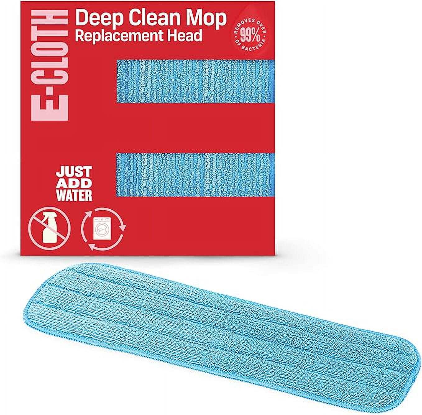 E-Cloth Deep Clean Mop Head, With Unique Fibre Break Up Grease, 1 Ea ...