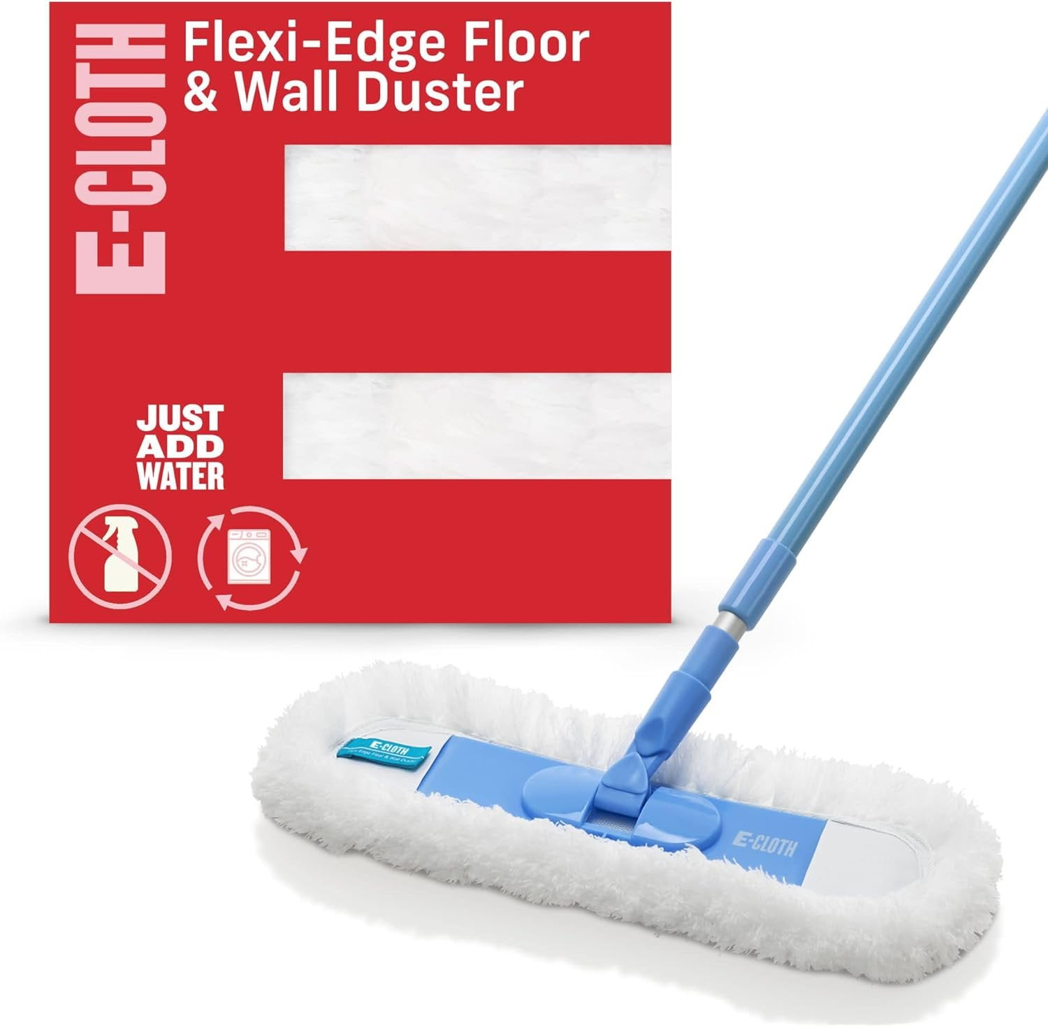 E-Cloth Flexi-Edge Floor & Wall Duster, Reusable Dusting Mop for Floor ...