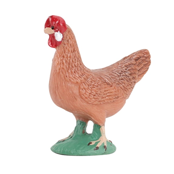 E Complete Set Of Four Mini Simulated Farm Poultry Model Toy Rooster ...