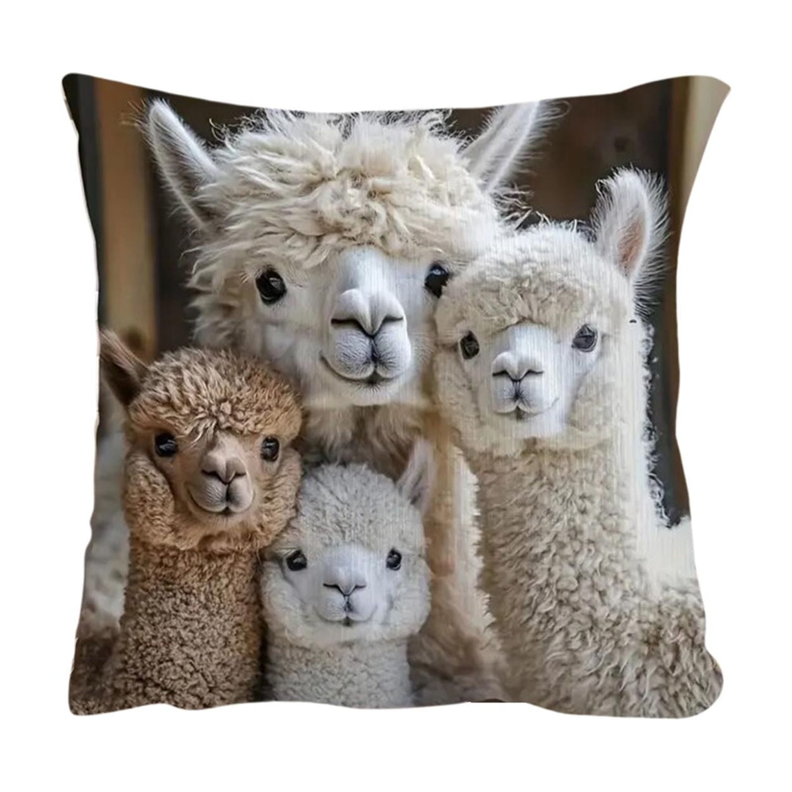 E Cute Animal Print Pillow Set Decorative Cover 17.7 Inches By 17.7 ...