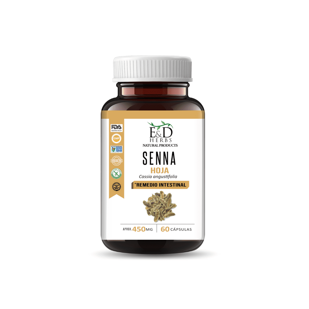 E&D Herbs 60 Senna Capsules Of 450 Mg For Intestinal Remedy - Walmart.com