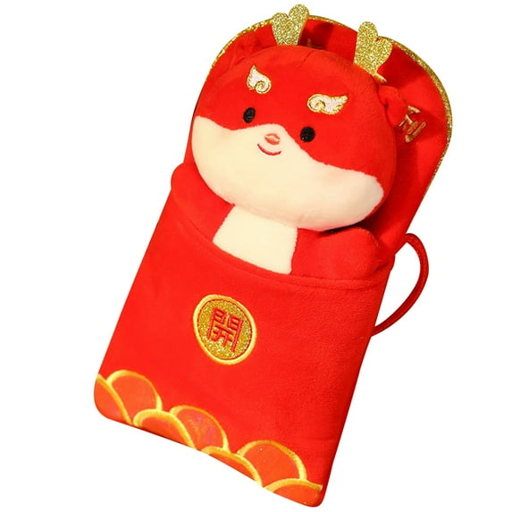 E Dragon Year Red Envelope Plush Toy Shoulder Bag Gift For New Year 7. ...