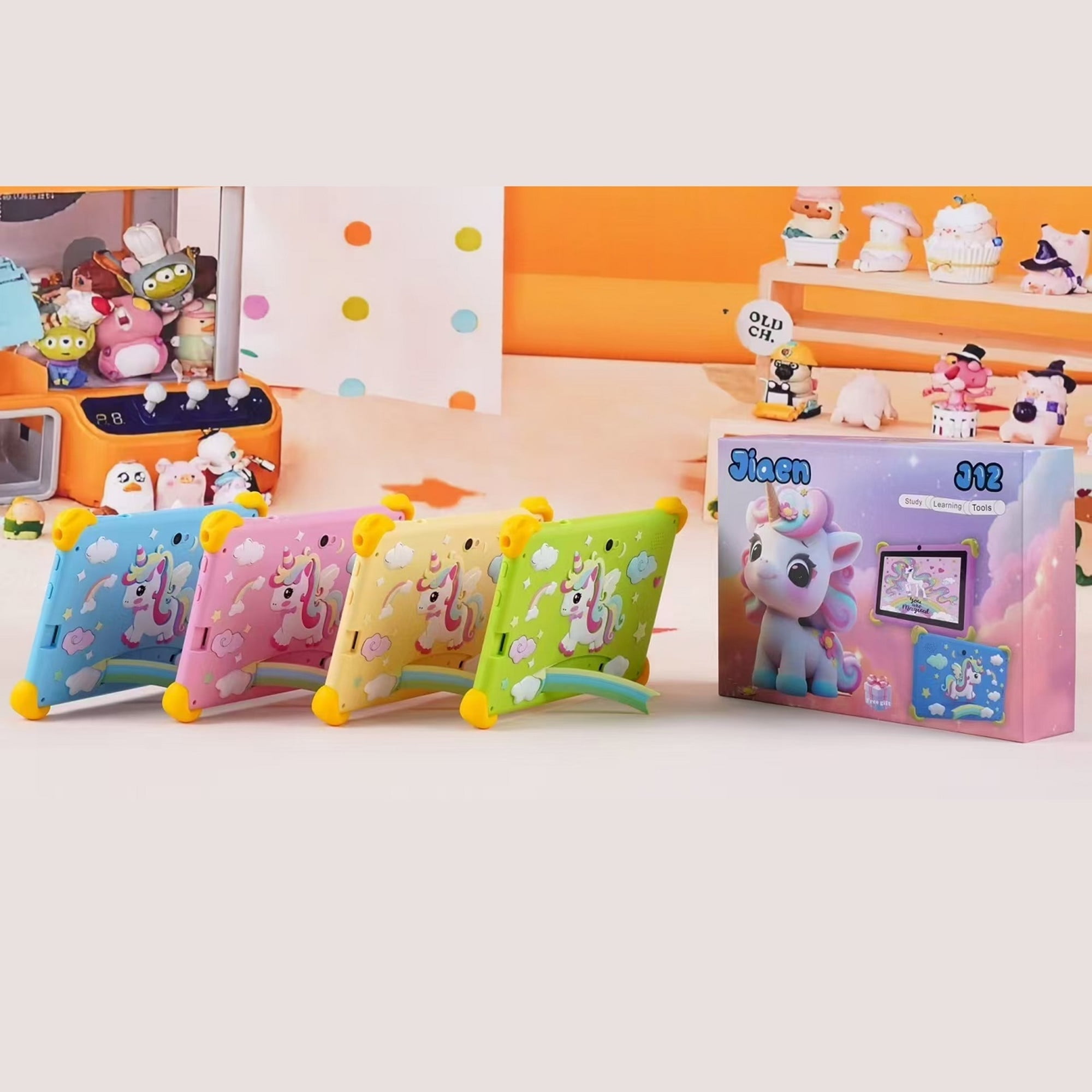 E EYAFA Cute WiFi Version Kids Tablet with 7 inch HD Screen 8GB RAM+ ...