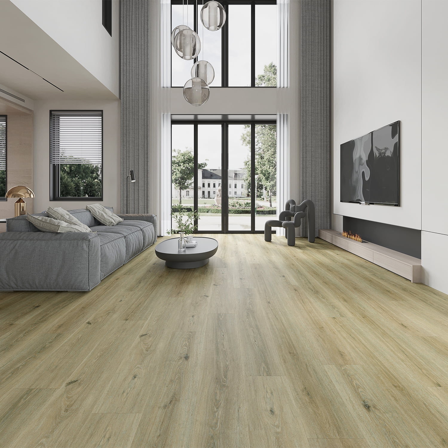 E ElEME Flooring 7 x 48 inch Luxury Vinyl Planks - Authentic Wood Look ...