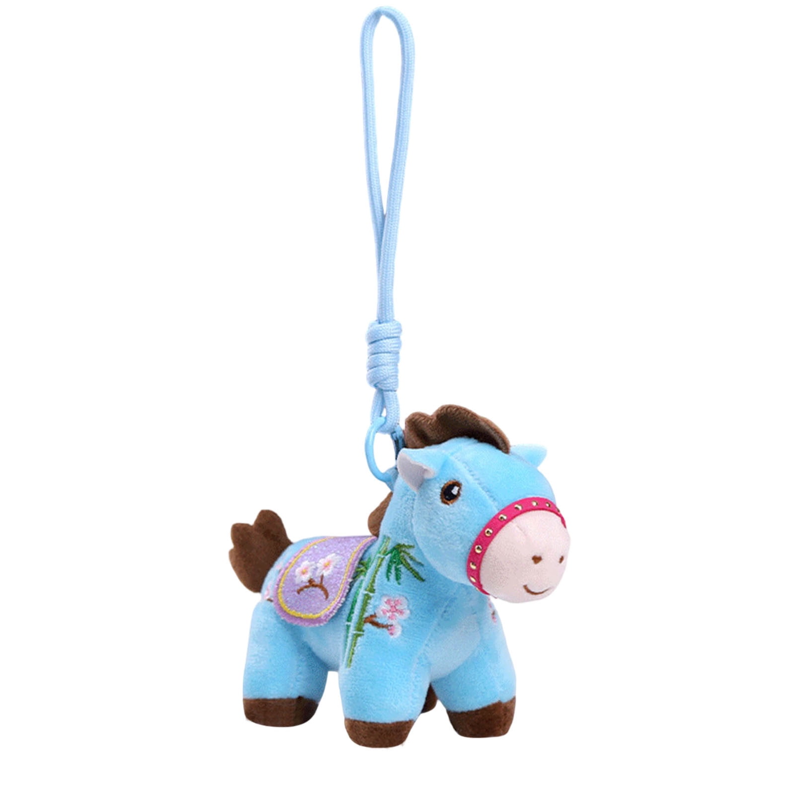 E Embroidered Lucky Pony Charm Hanging Ornament Colorful Cute Foal For ...