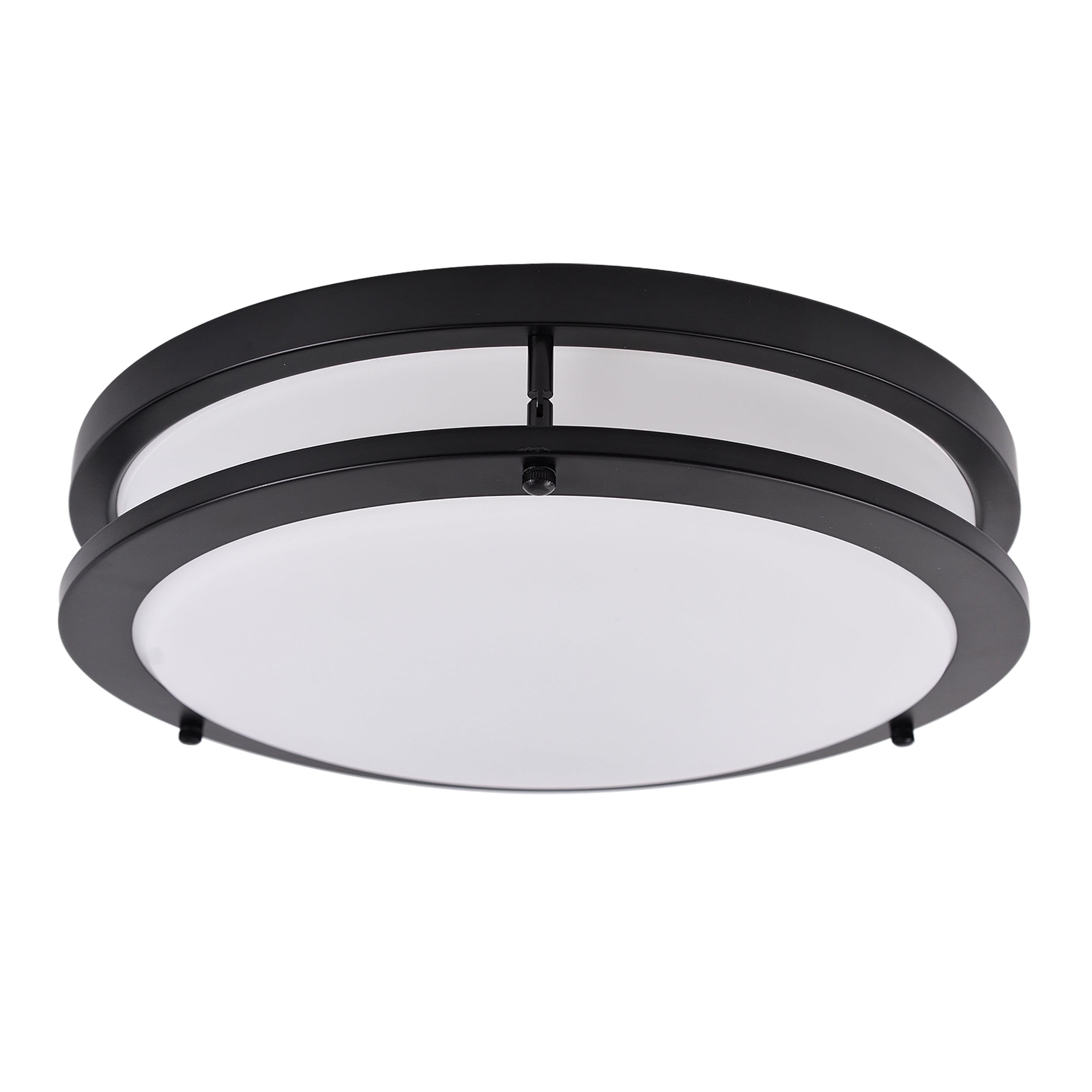 ENERGETIC 14" LED Ceiling Light, Dimmable Modern Flush Mount, Black ...