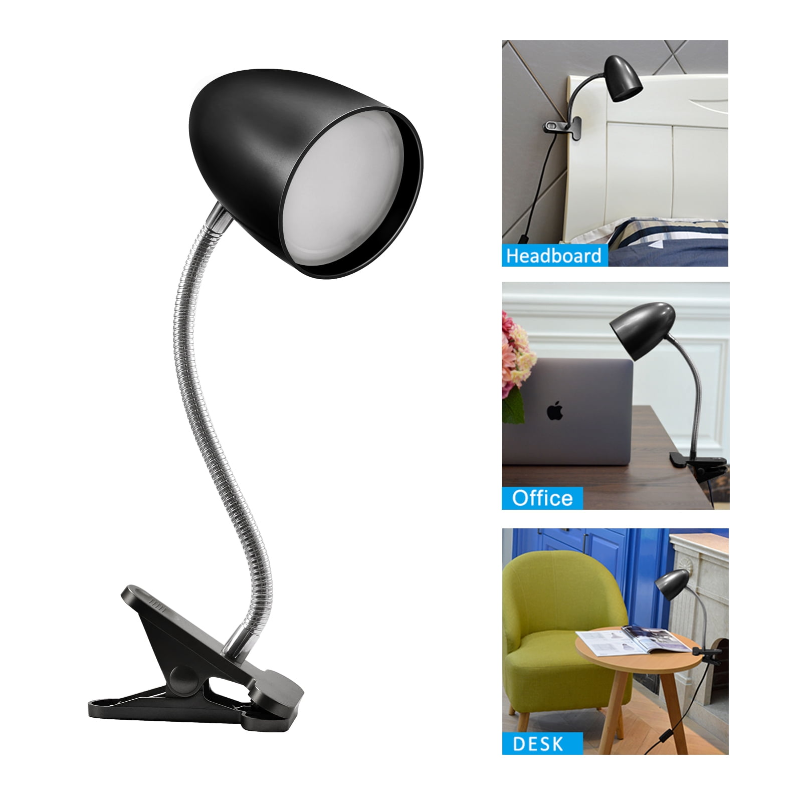 E Energetic Lighting LED Adjustable Flexible Gooseneck Clip Desk Lamp ...