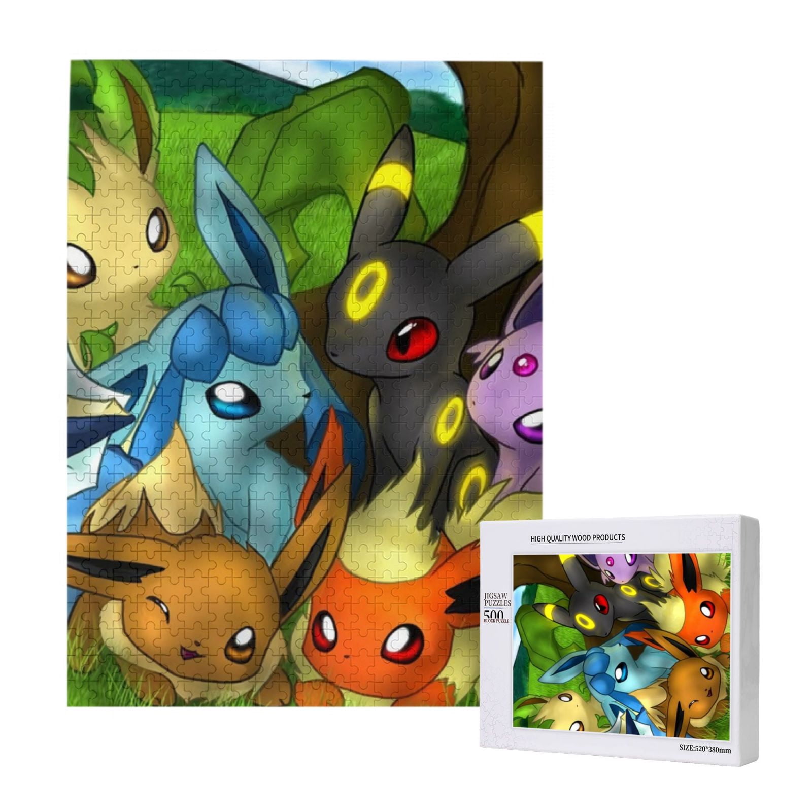 E-Evee Anime Puzzles Boys Girls Teens 300/500/1000 Piece Wooden Collage ...